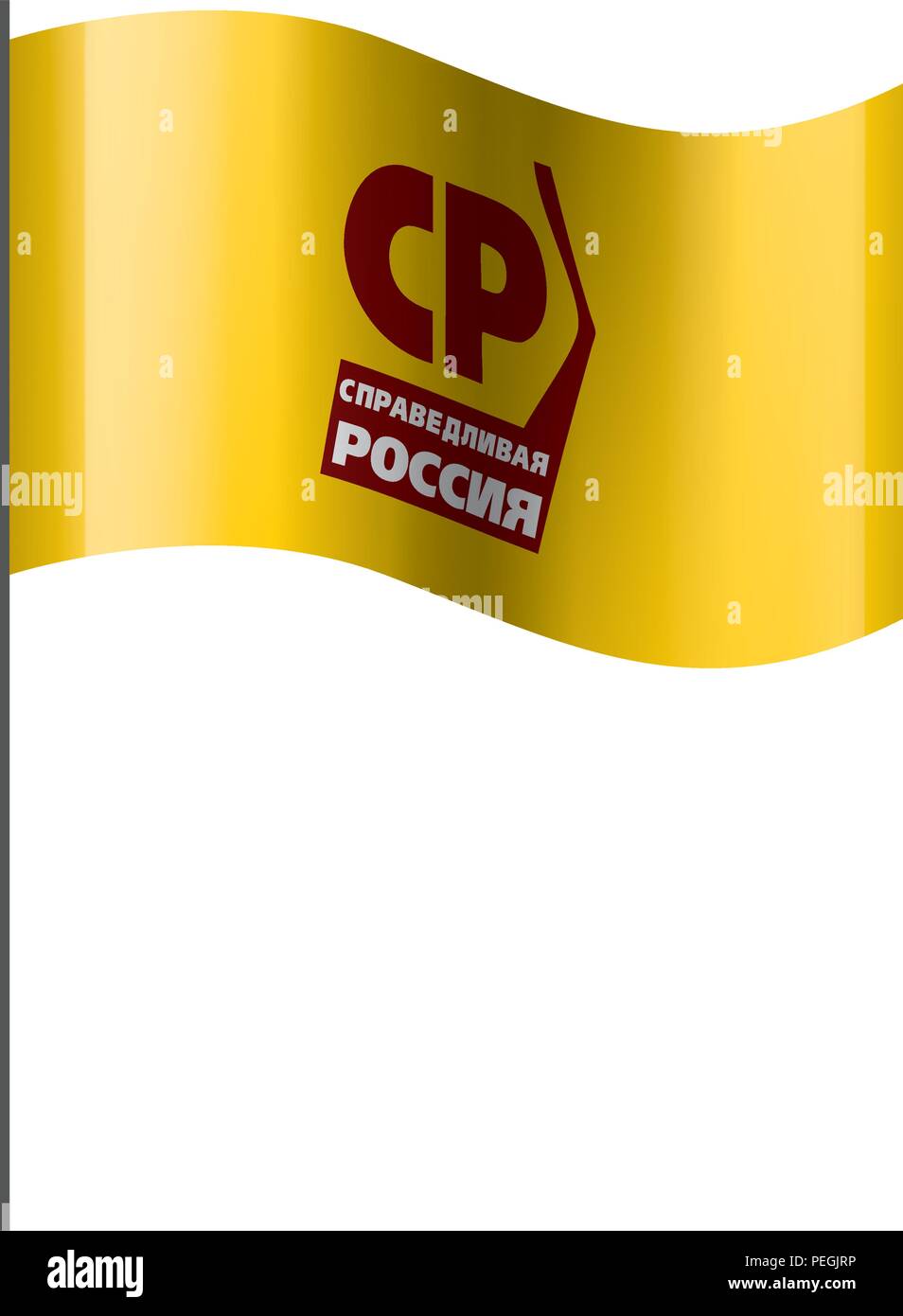 Flag of the Russian political party Fair Russia. Vector illustration on ...