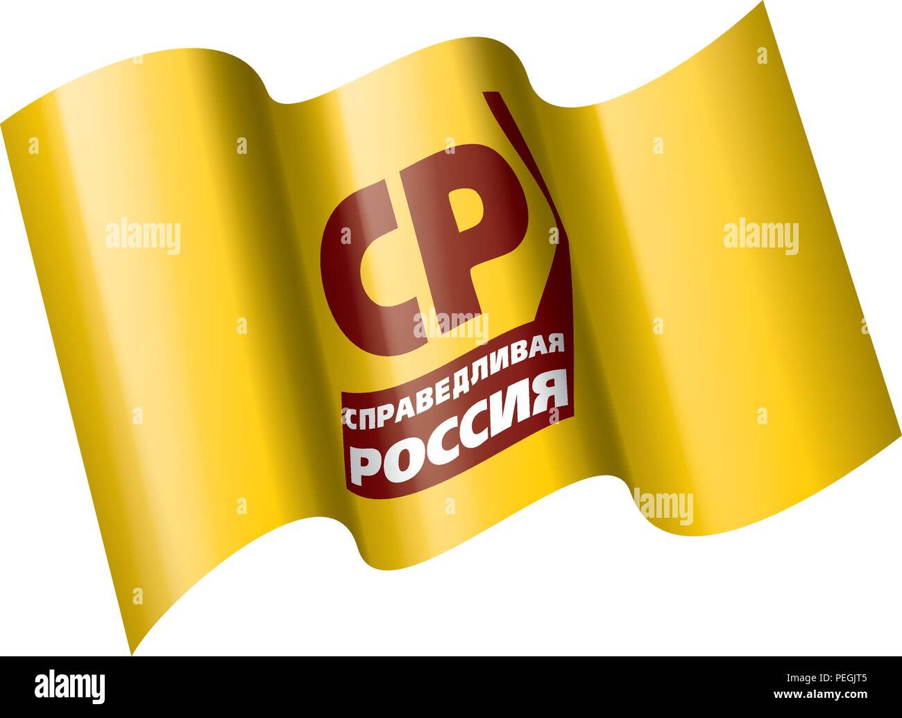 Flag of the Russian political party Fair Russia. Vector illustration on ...