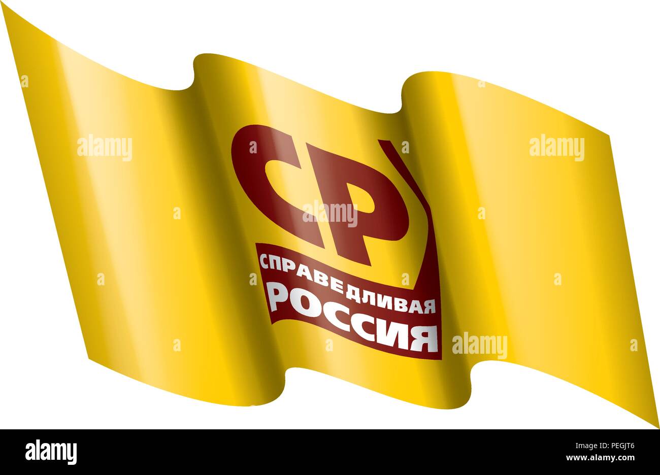 Flag of the Russian political party Fair Russia. Vector illustration on ...