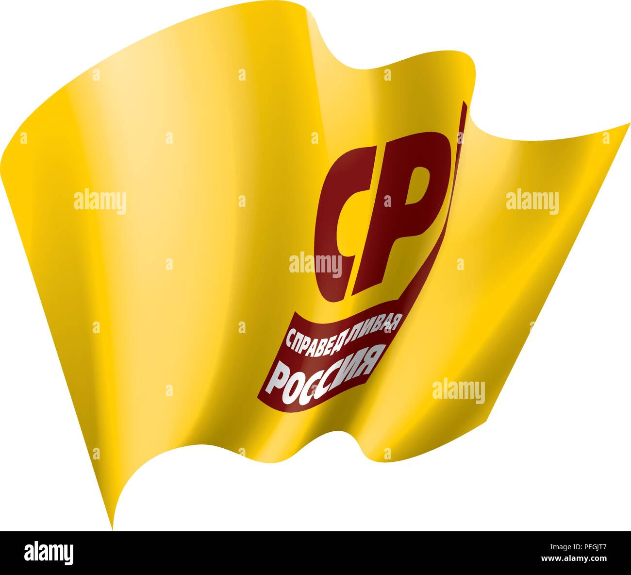 Flag of the Russian political party Fair Russia. Vector illustration on ...