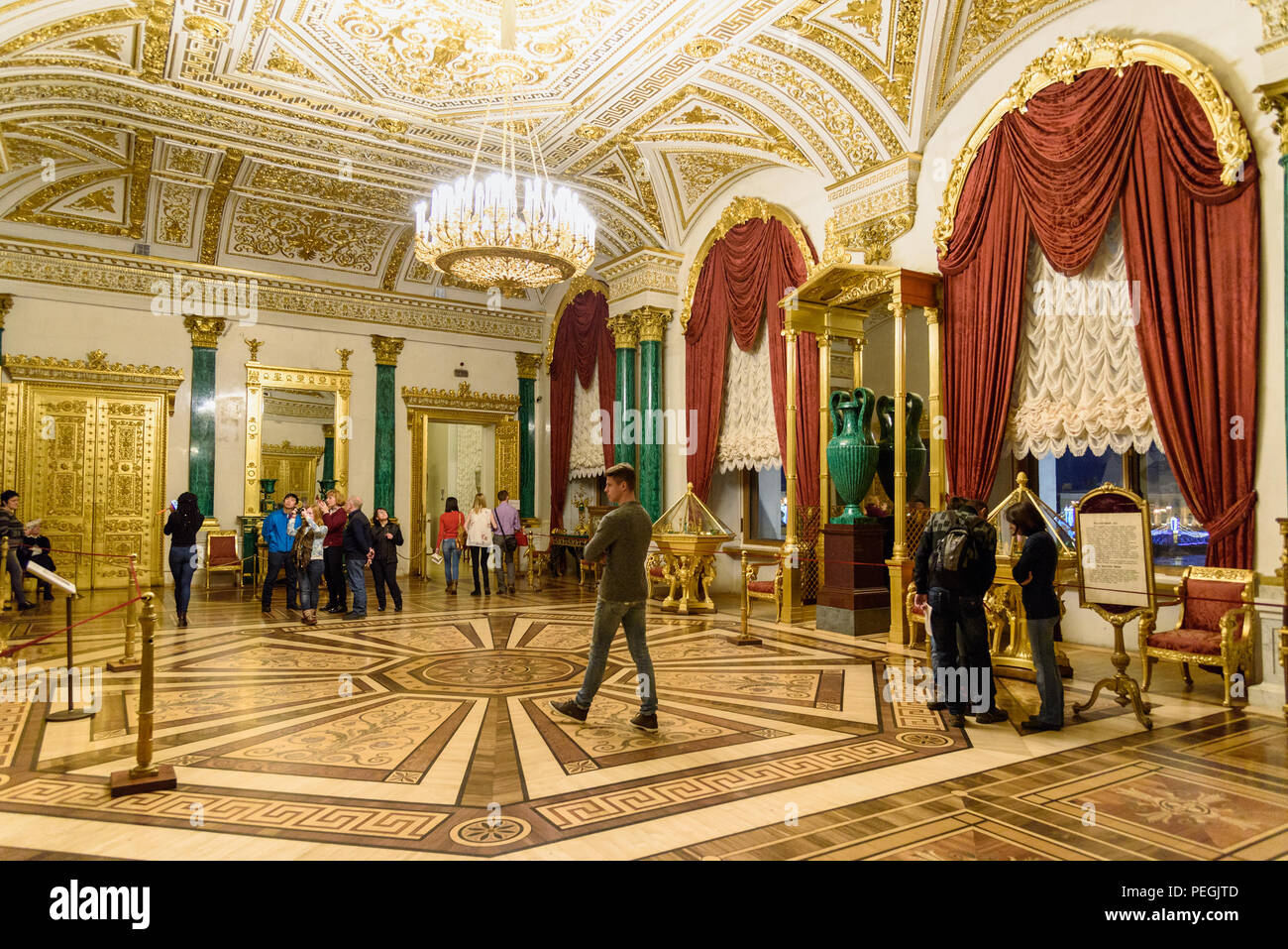 Malachite room in the hermitage hi-res stock photography and images - Alamy