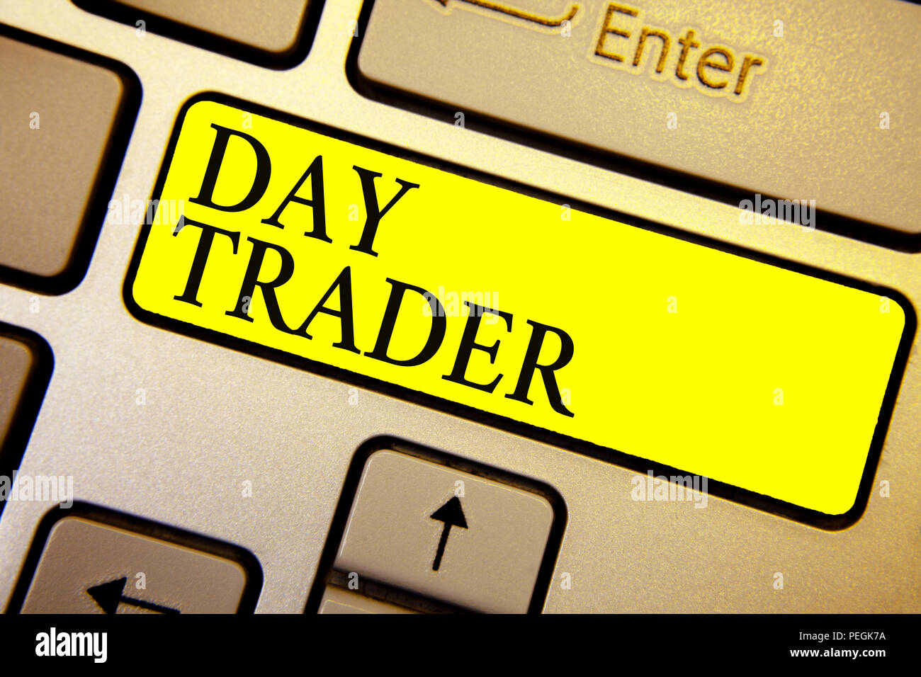 Handwriting text Day Trader. Concept meaning A person that buy and sell ...