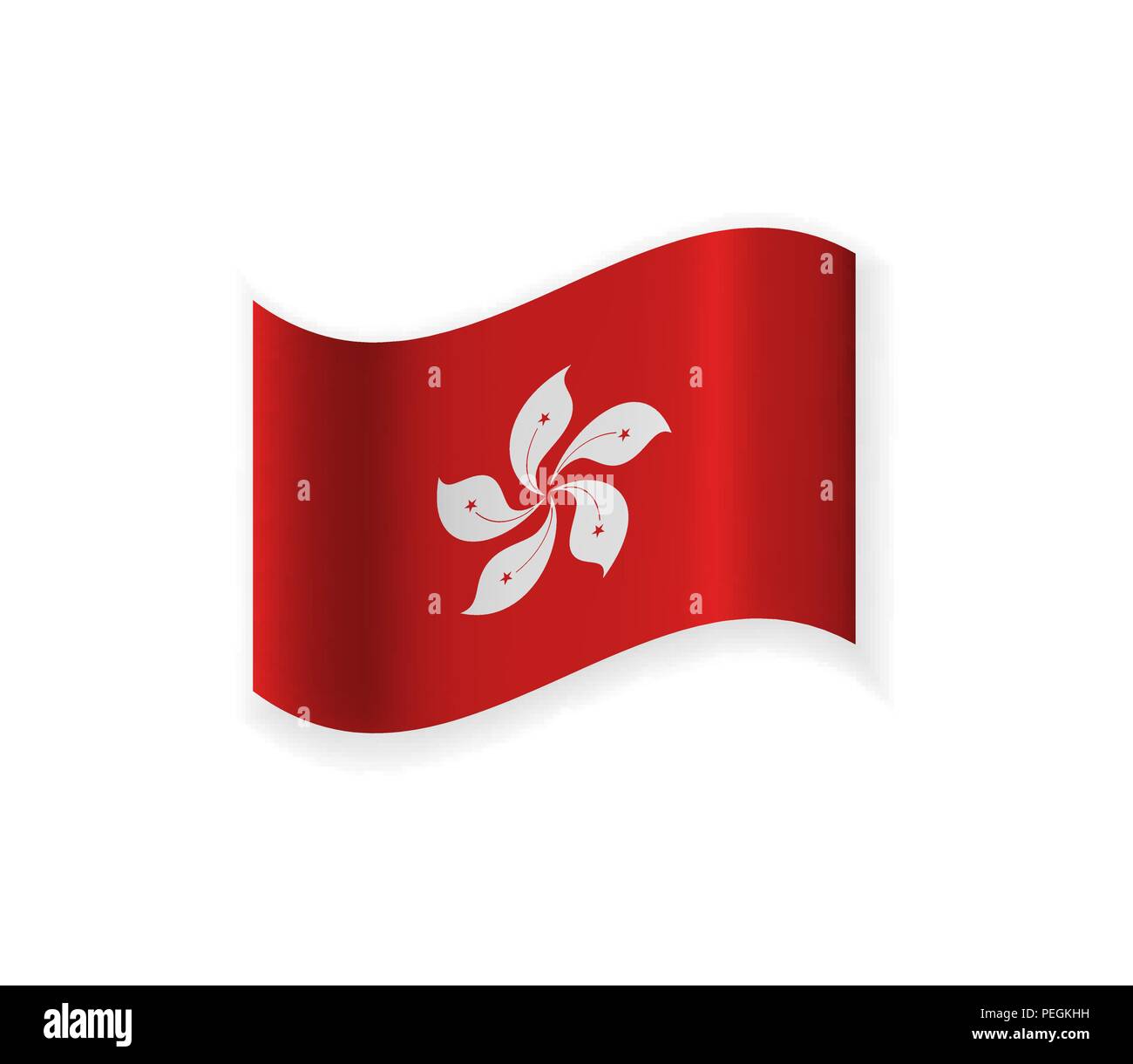 The Flag Of Hong Kong. egion of China. Vector illustration. National ...