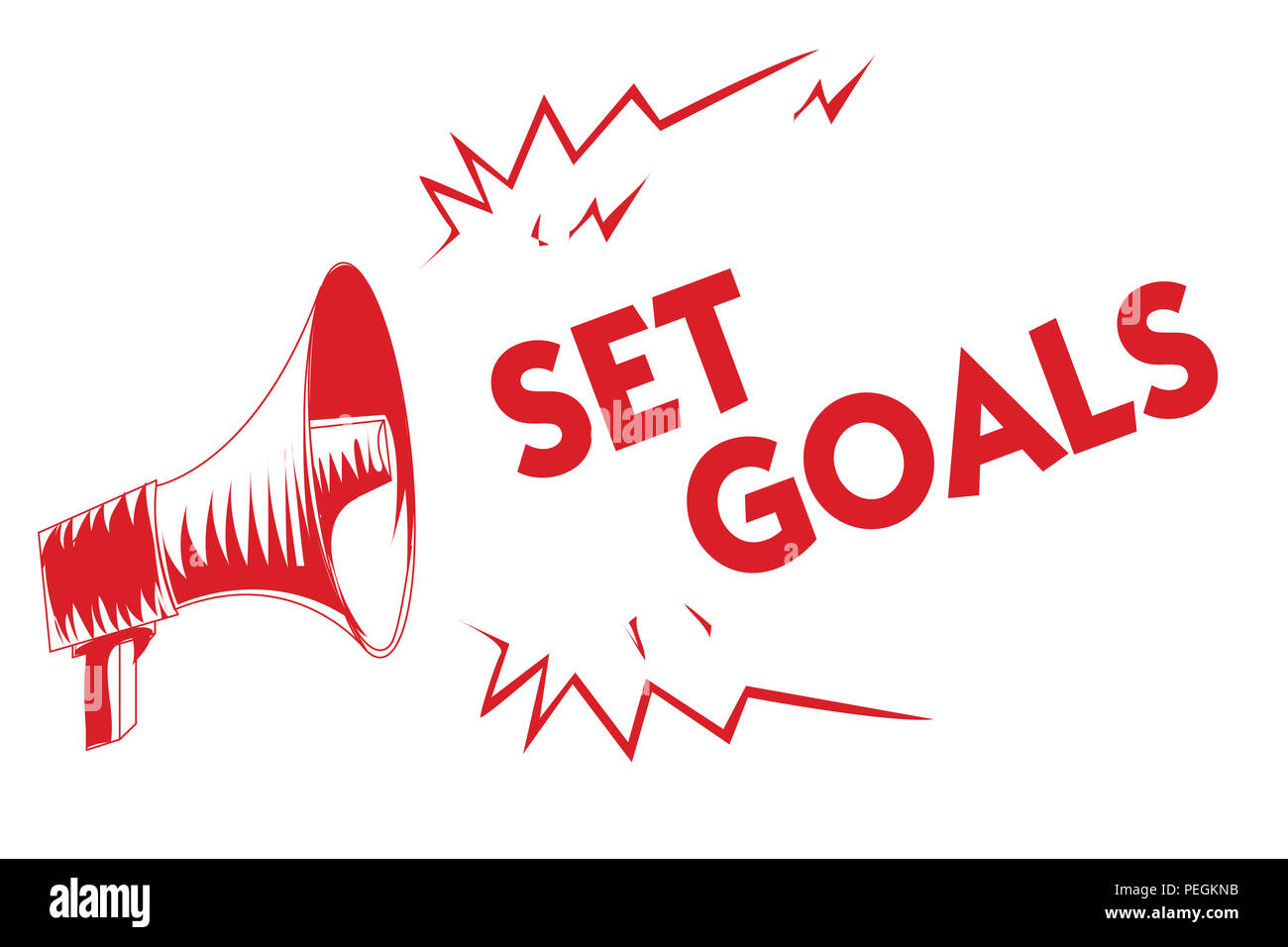 Handwriting text Set Goals. Concept meaning Defining or achieving ...