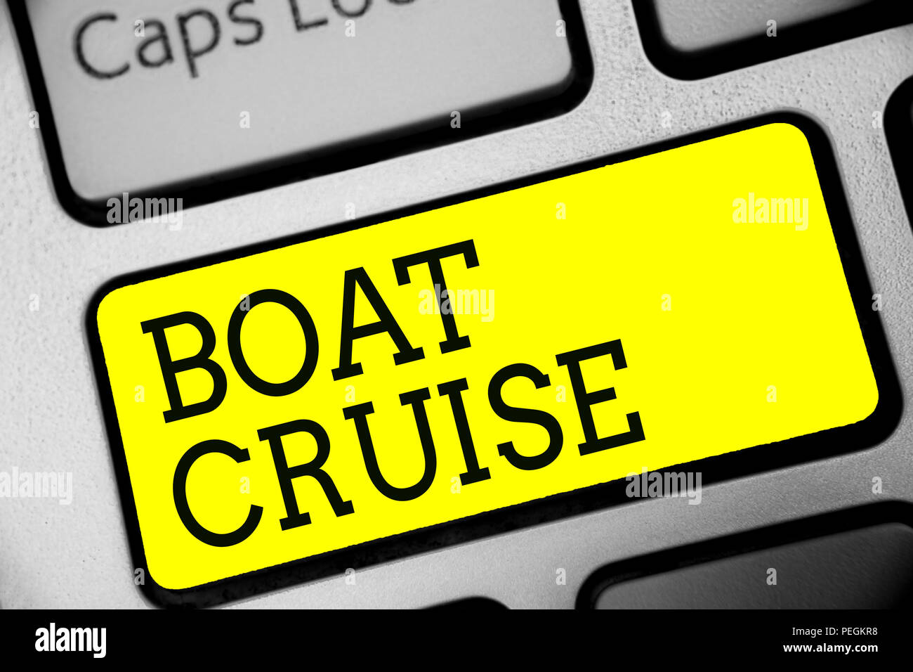 Text sign showing Boat Cruise. Conceptual photo sail about in area ...