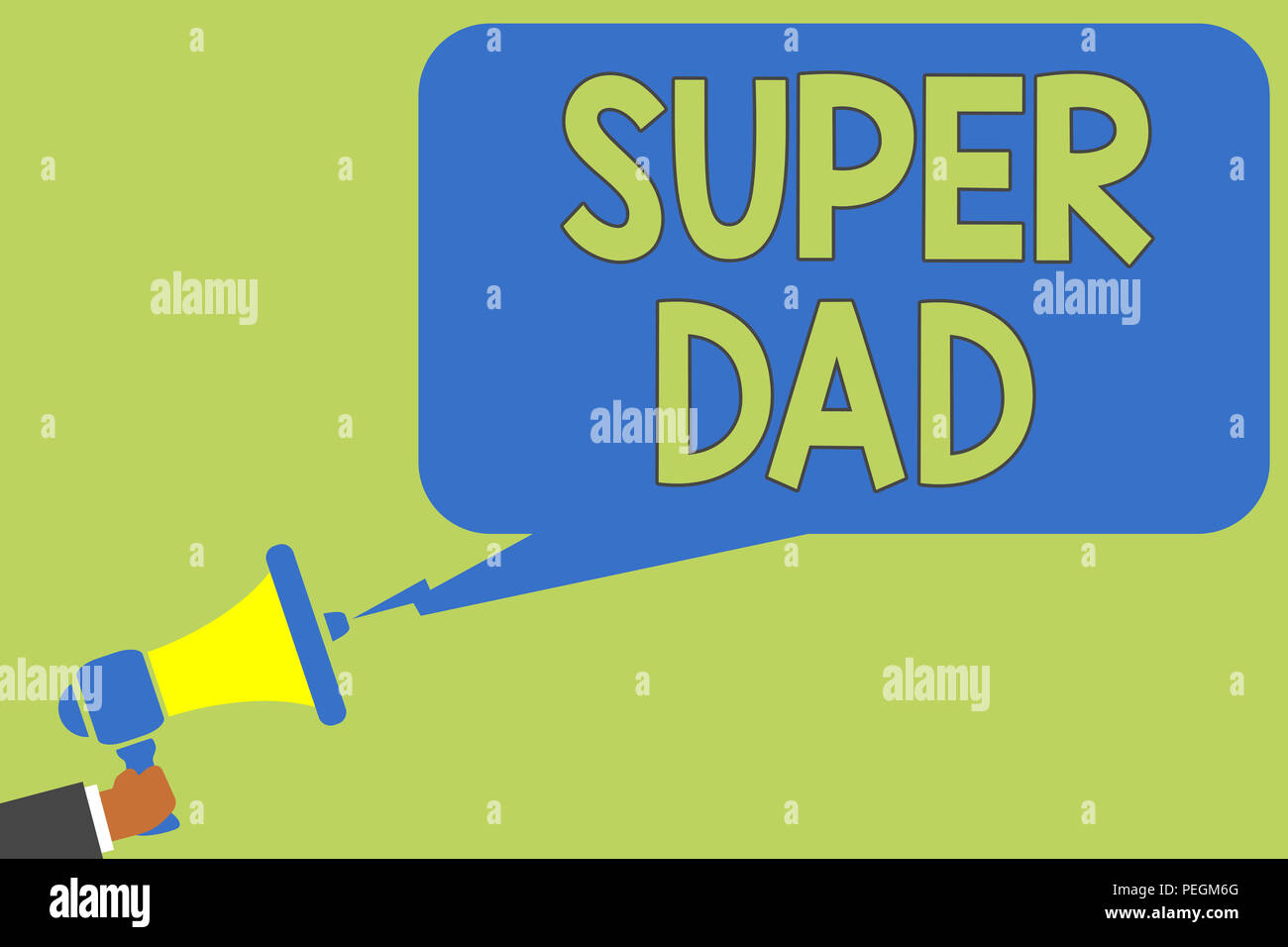 Text sign showing Super Dad. Conceptual photo Children idol and super ...