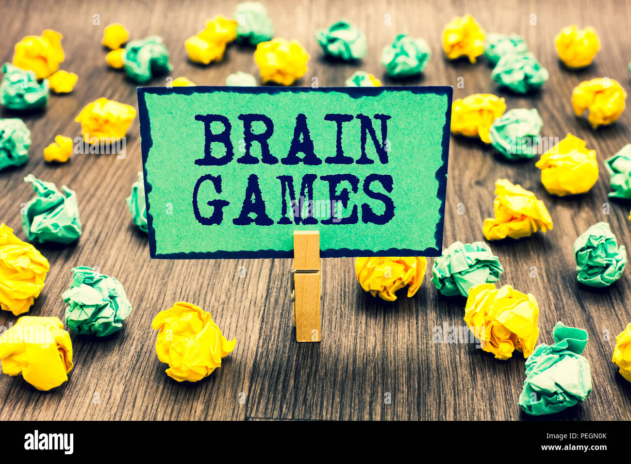 Text sign showing Brain Games. Conceptual photo psychological tactic to ...
