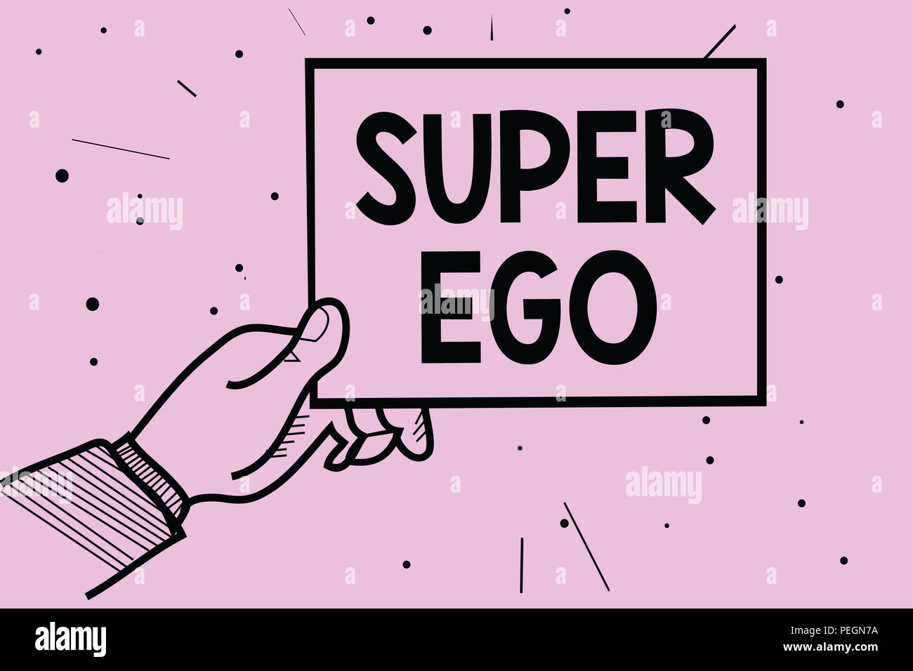 Word writing text Super Ego. Business concept for The I or self of any ...