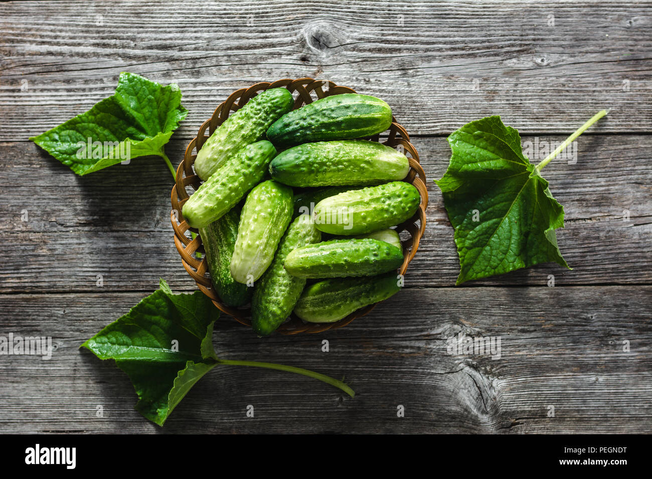 Fresh organic cucumber, bio vegetables on farmer market, freshly ...