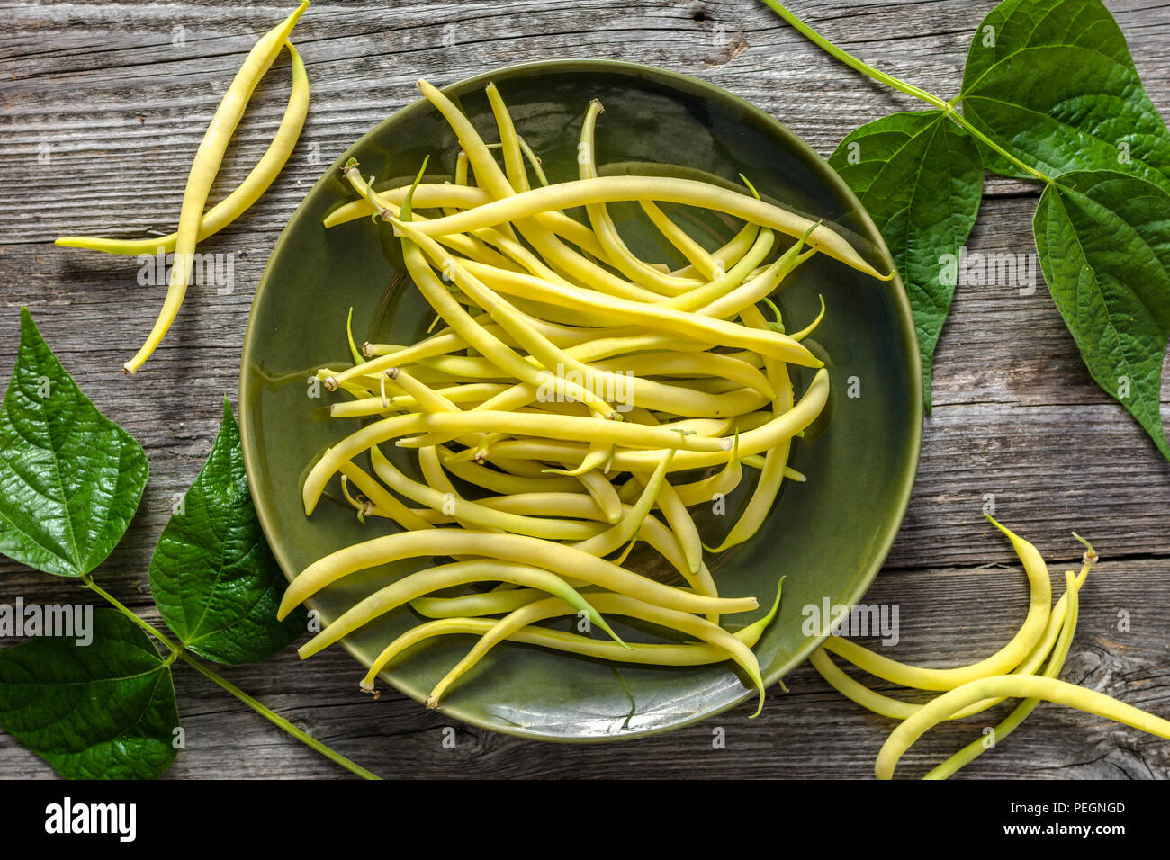 Yellow bean, organic vegetables from farmer market, farm fresh beans on ...