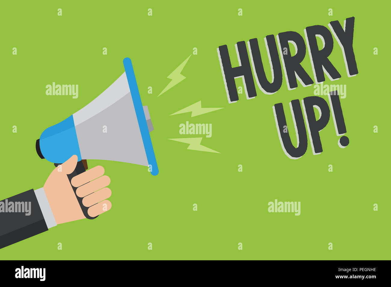 Writing note showing Hurry Up. Business photo showcasing To move ...