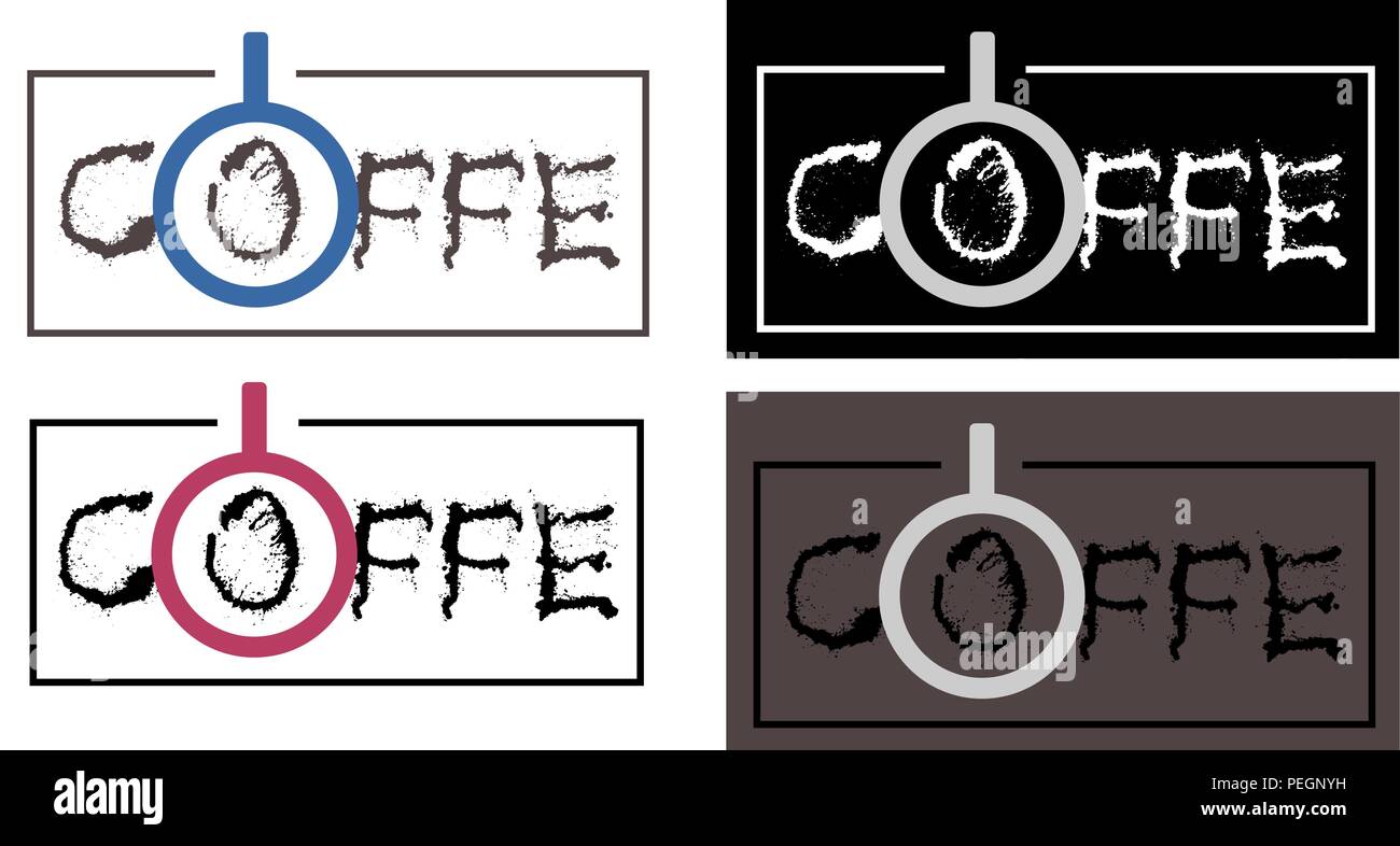 Outline logo coffee cup Stock Vector Images - Alamy