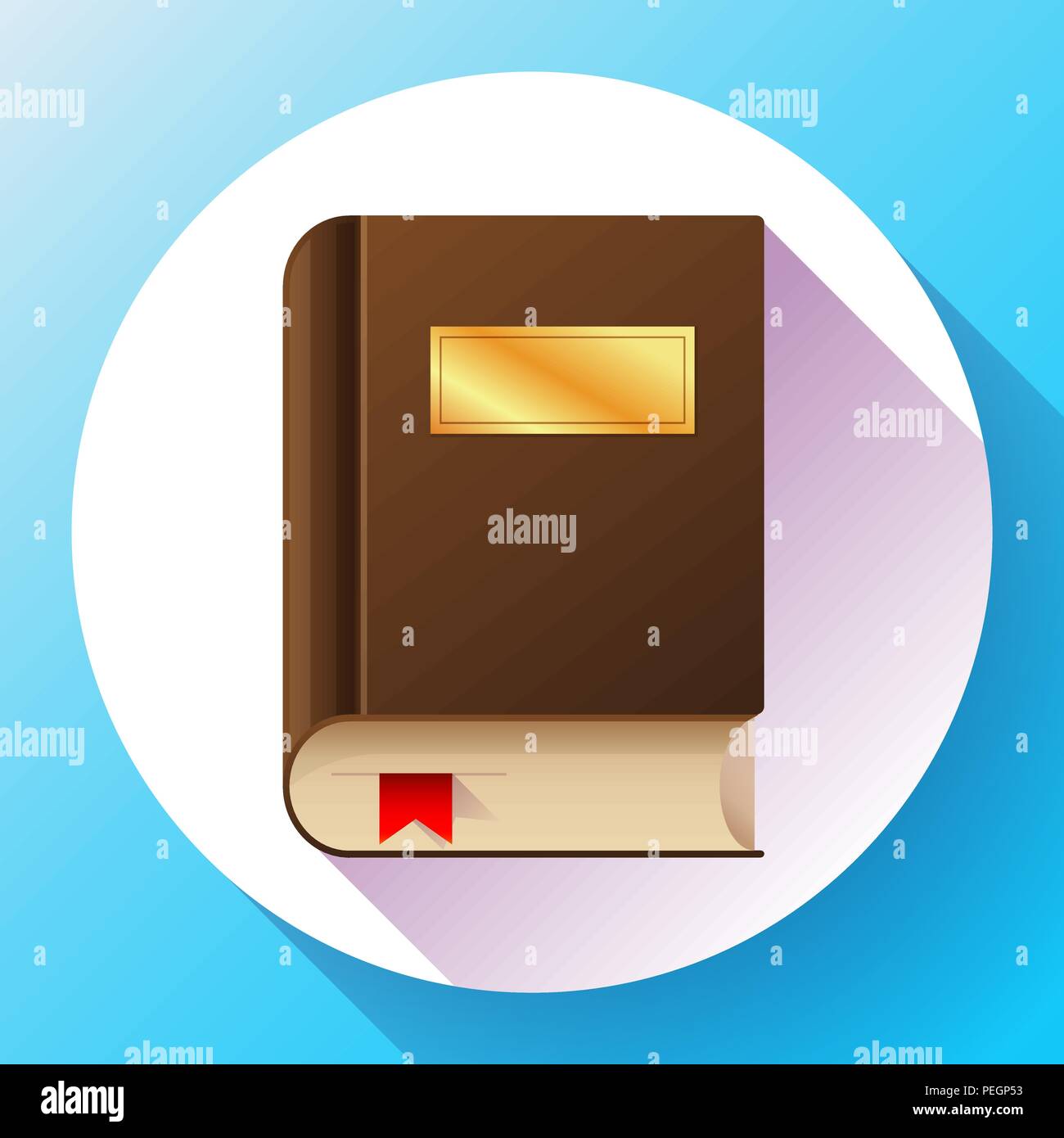 flat book icon vector illustration. Flat book icon with bookmark Stock ...