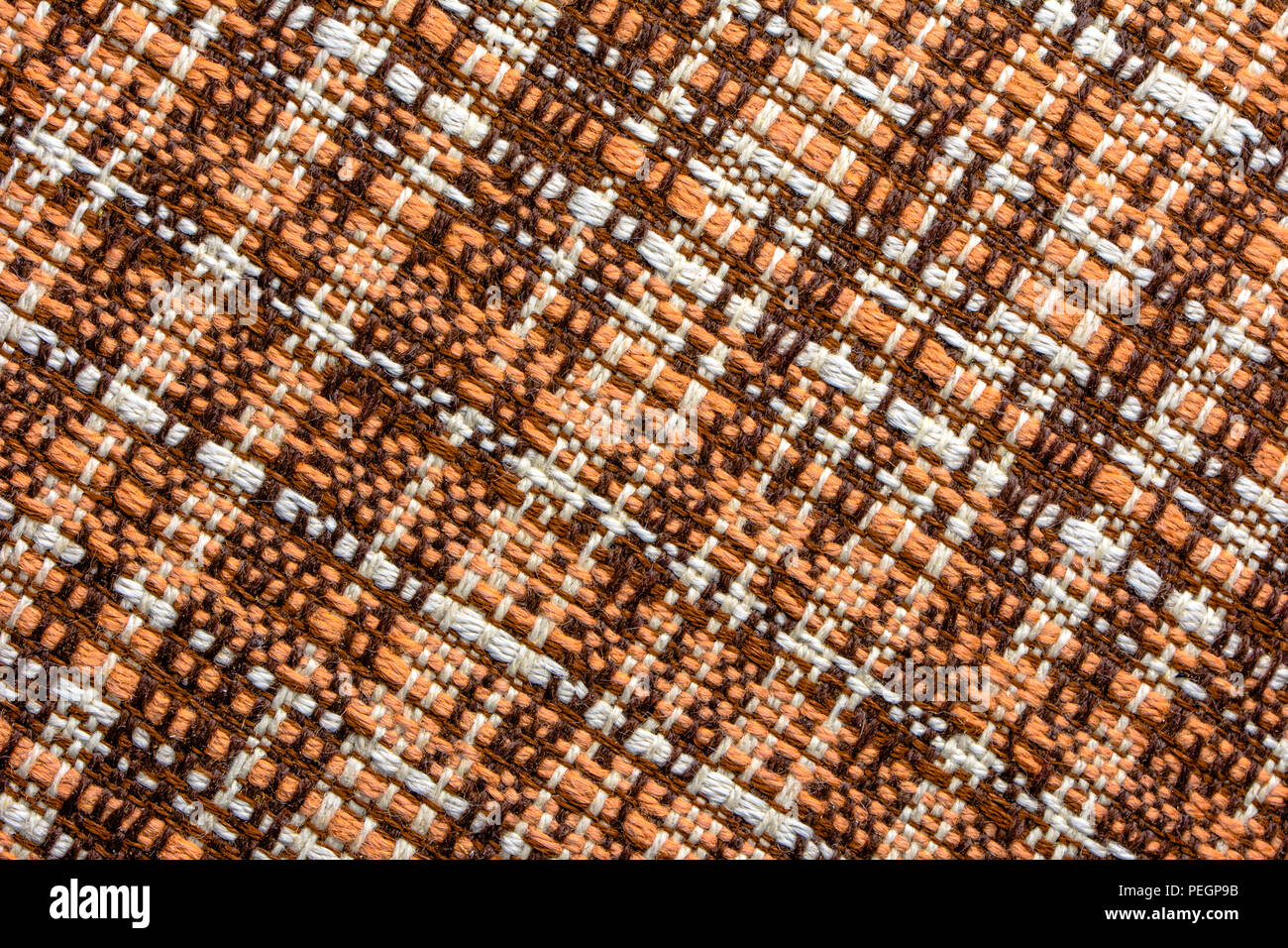 Brown fabric background, textile texture, woven pattern in retro design ...