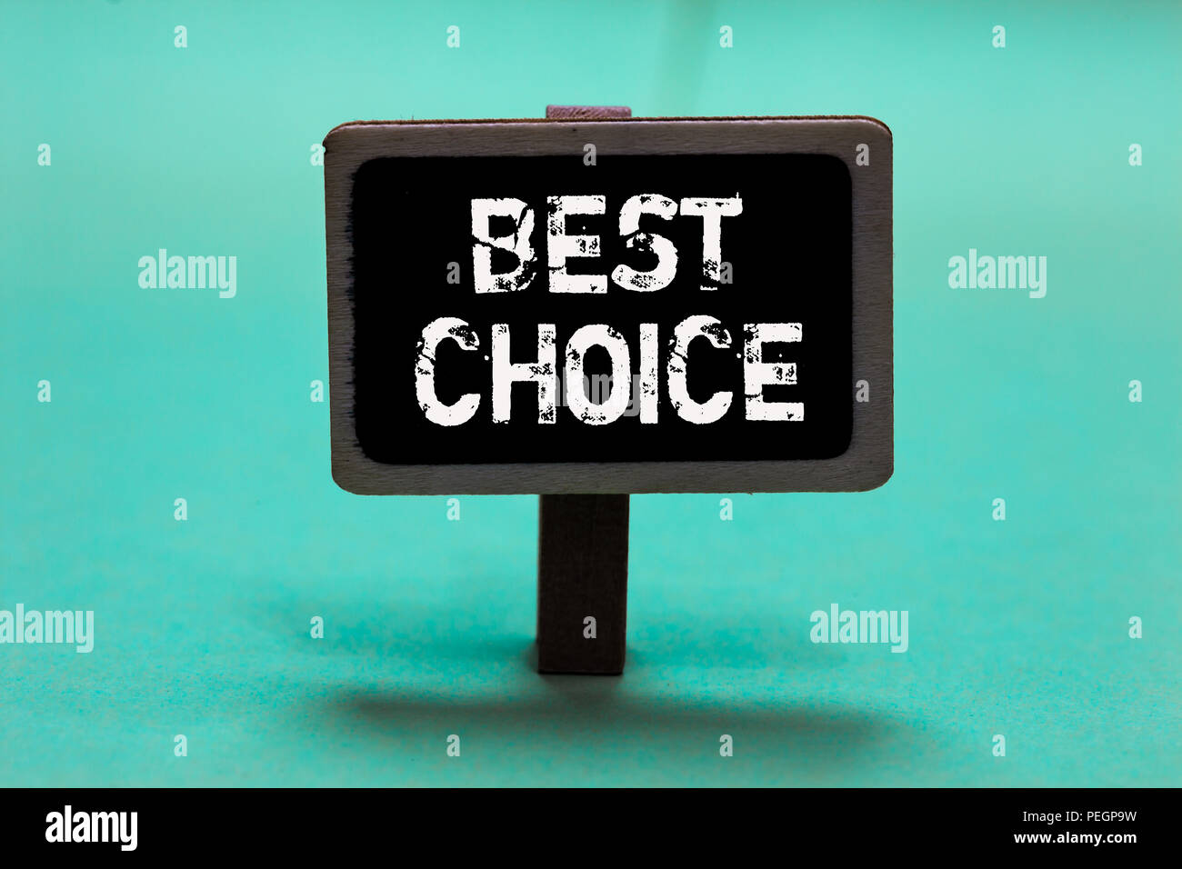 Text sign showing Best Choice. Conceptual photo act of picking or ...