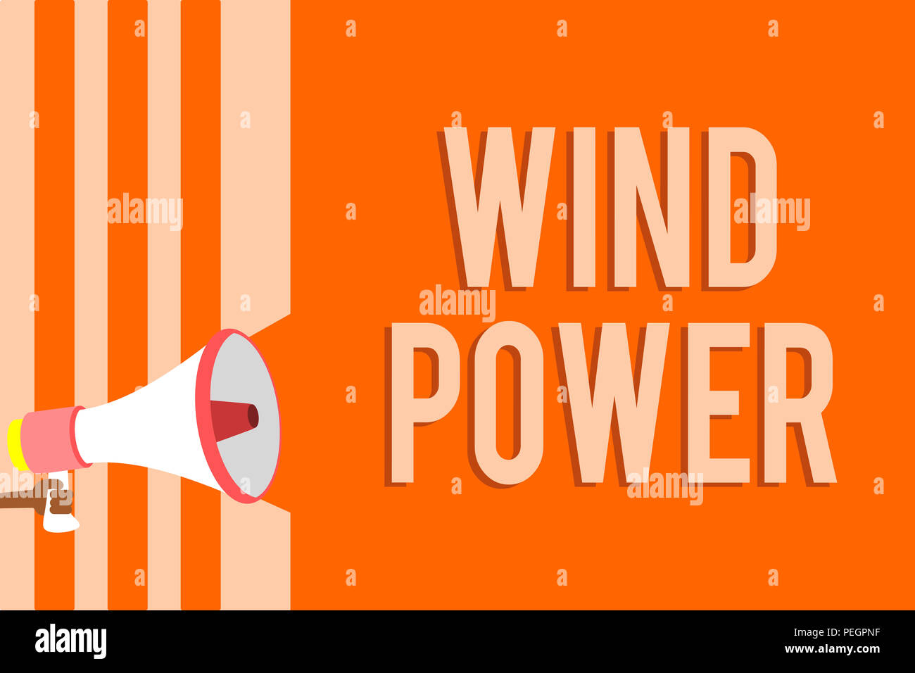 Writing note showing Wind Power. Business photo showcasing use of air ...