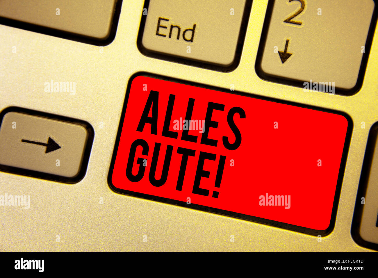 Handwriting text writing Alles Gute. Concept meaning german translation ...