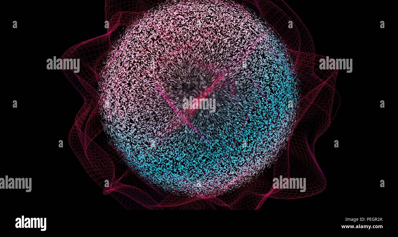 Ball cloud explosion at network background Stock Photo - Alamy