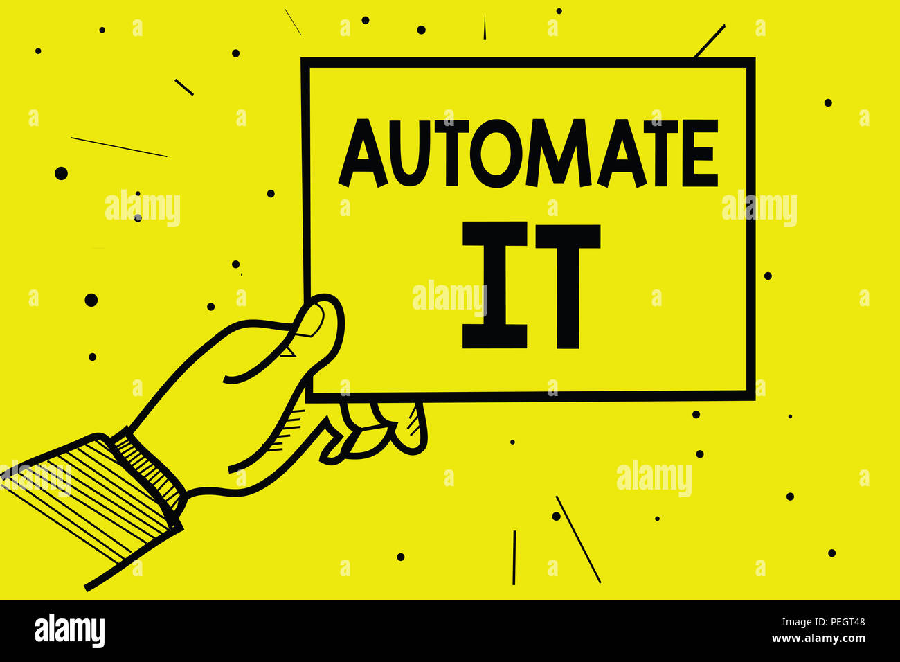 Word writing text Automate It. Business concept for convert process or ...