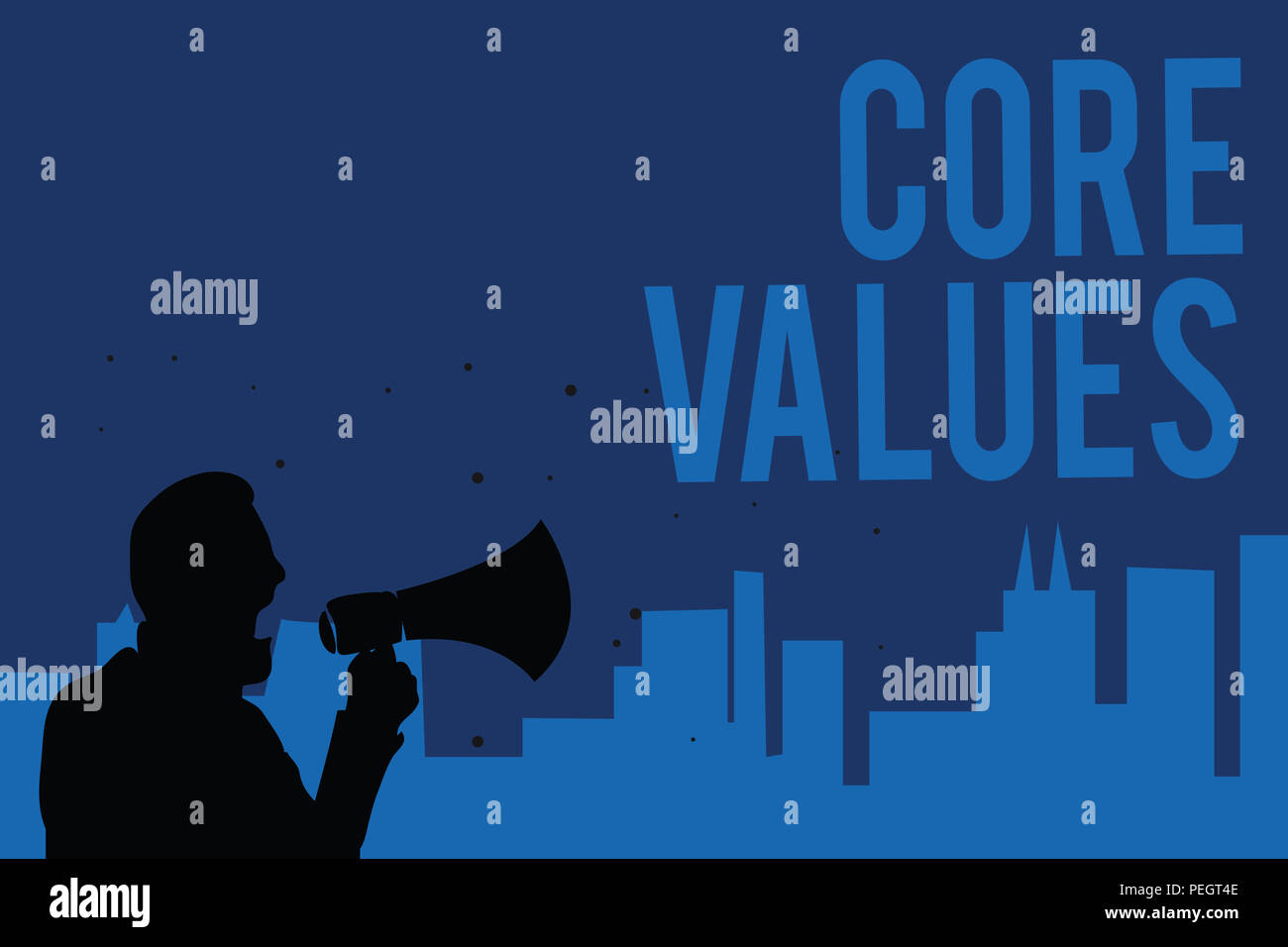 Handwriting text writing Core Values. Concept meaning belief person or ...