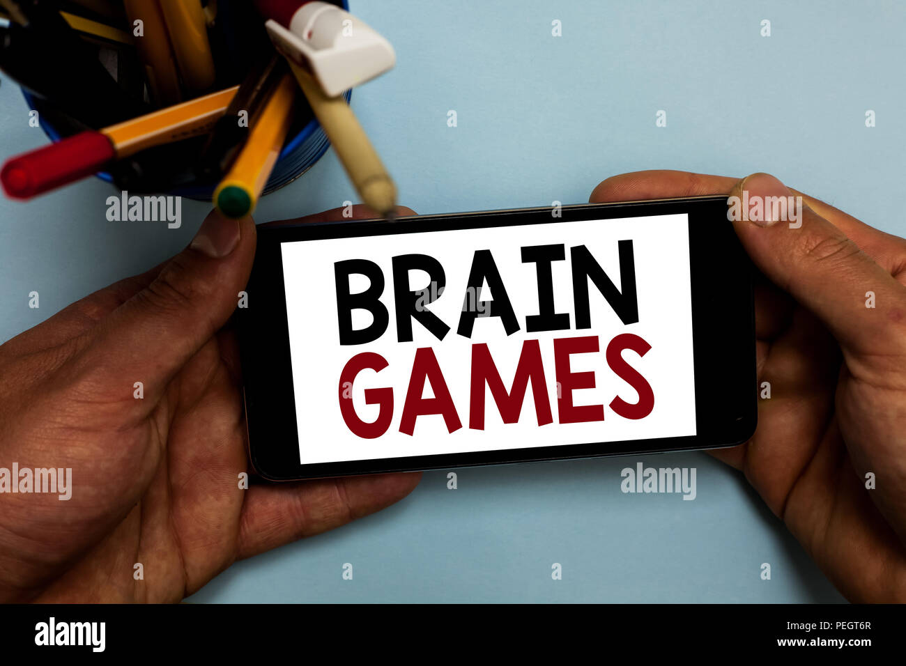 Conceptual hand writing showing Brain Games. Business photo showcasing ...
