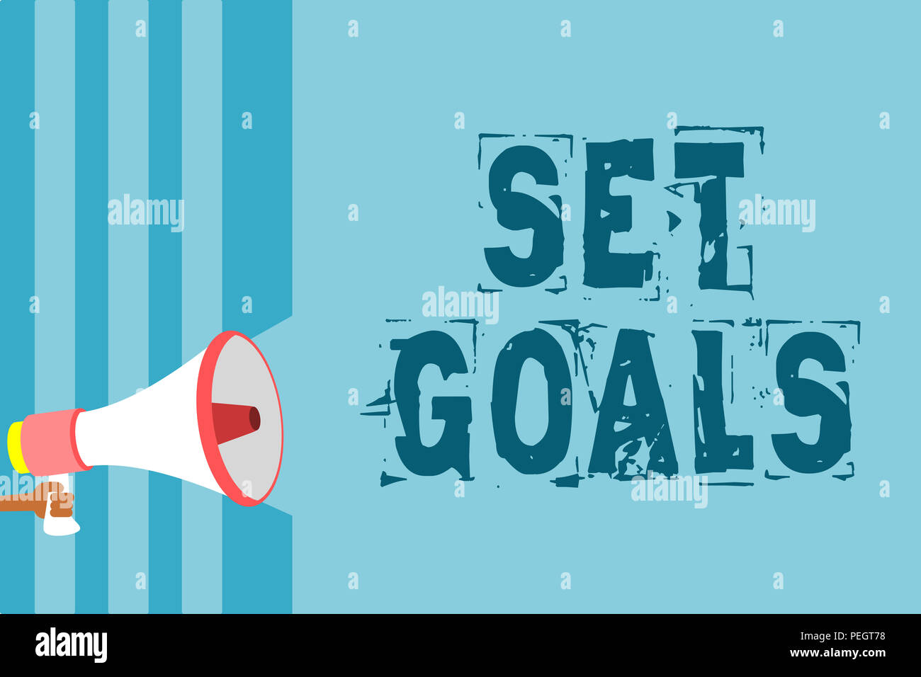 Text sign showing Set Goals. Conceptual photo Defining or achieving ...
