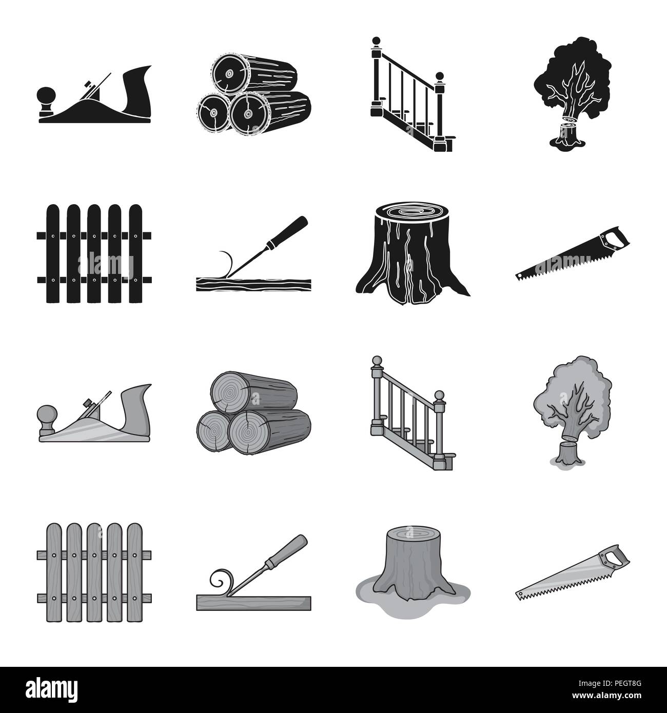 Timber handrail Stock Vector Images - Alamy