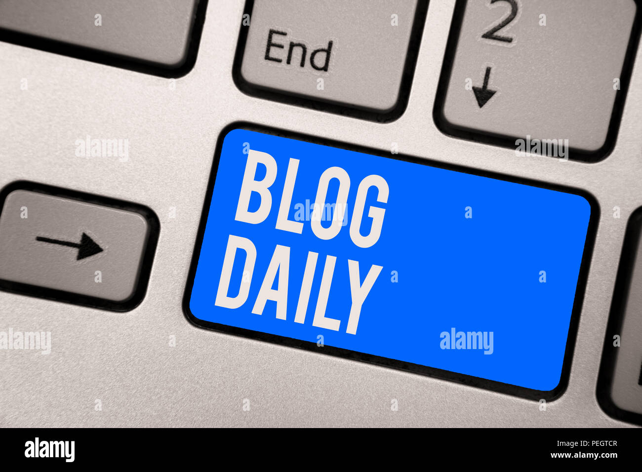 Text sign showing Blog Daily. Conceptual photo Daily posting of any ...