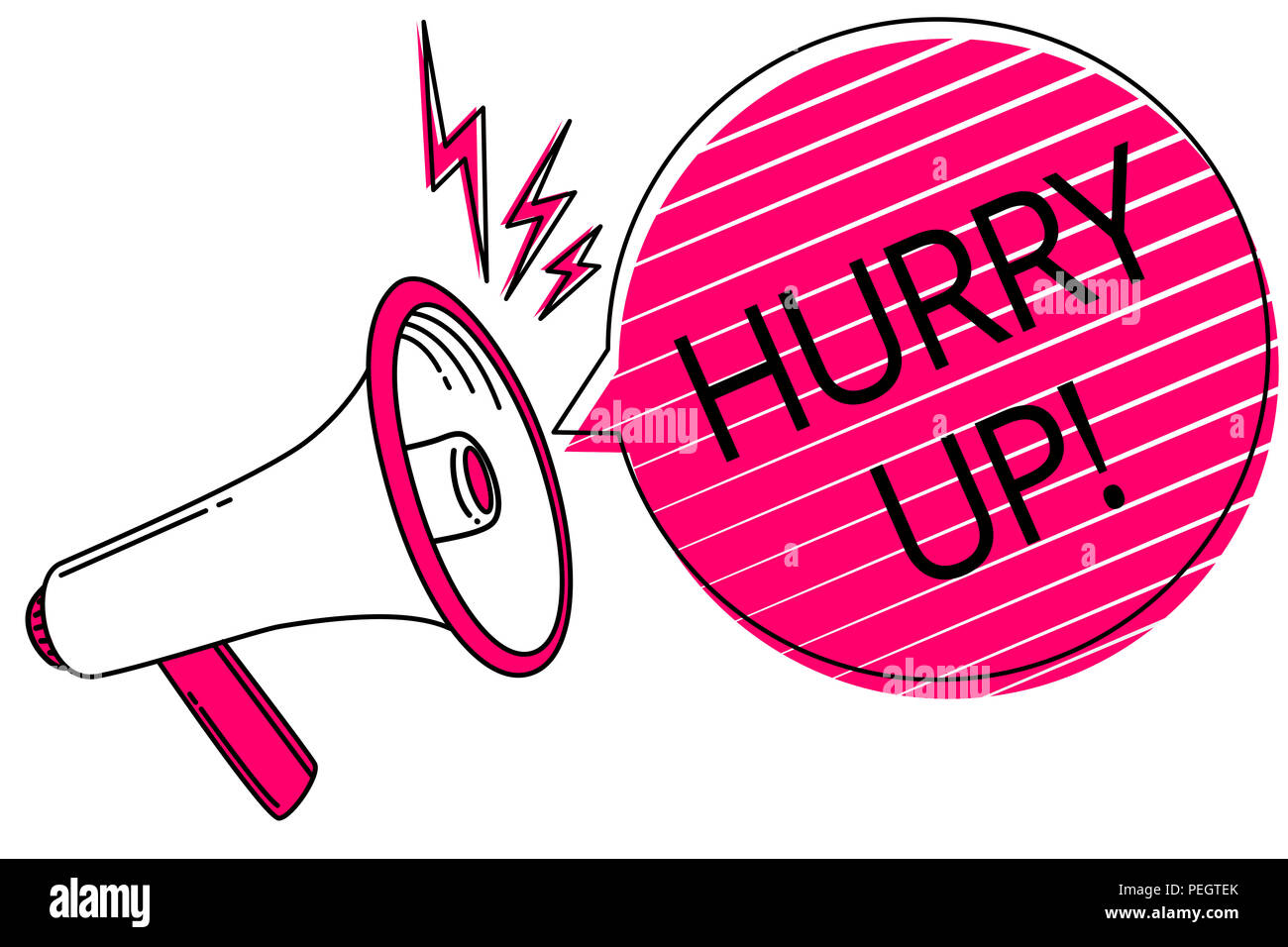 Text sign showing Hurry Up. Conceptual photo To move,proceed,or act ...