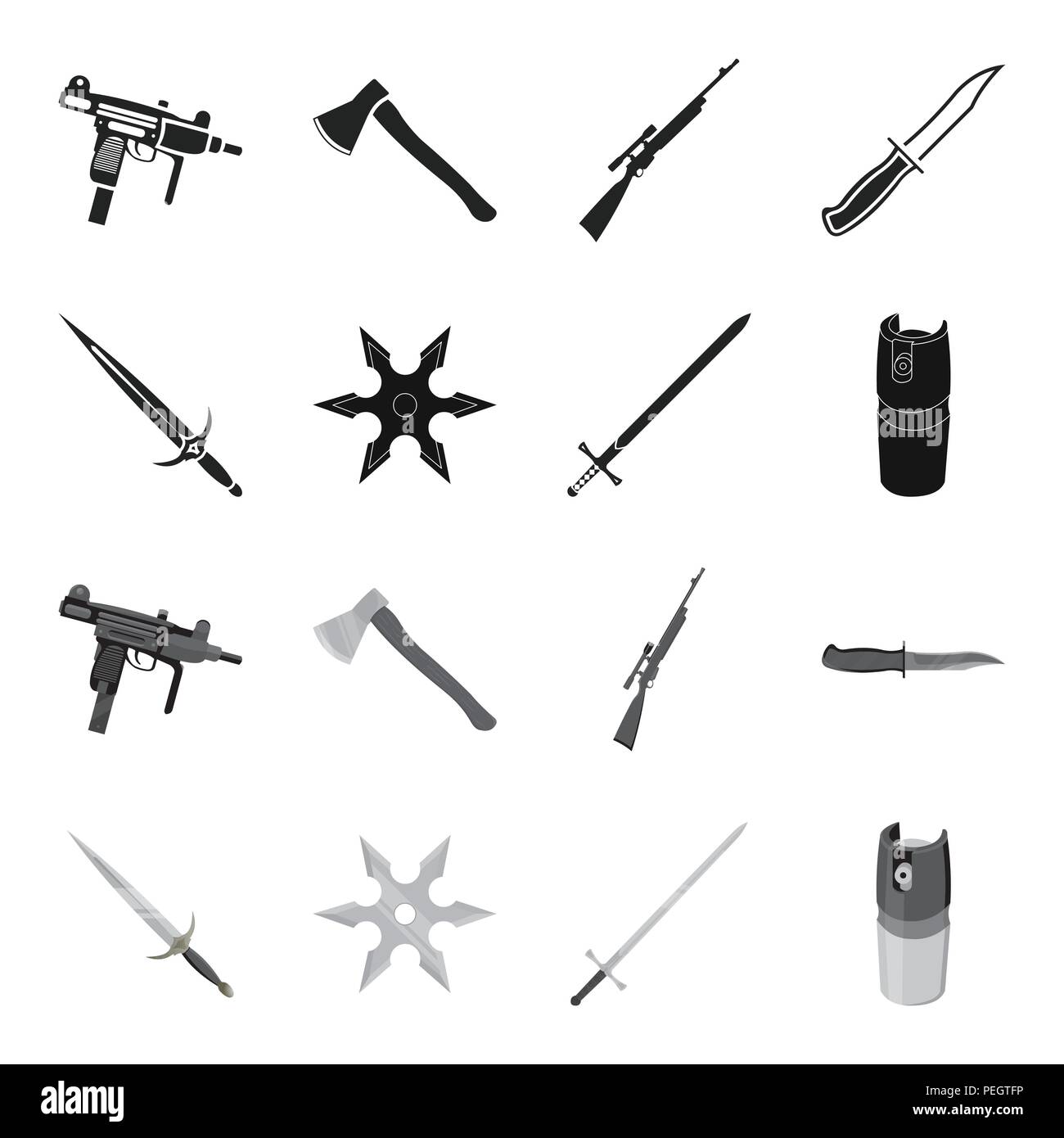 Two handed knife Stock Vector Images - Alamy