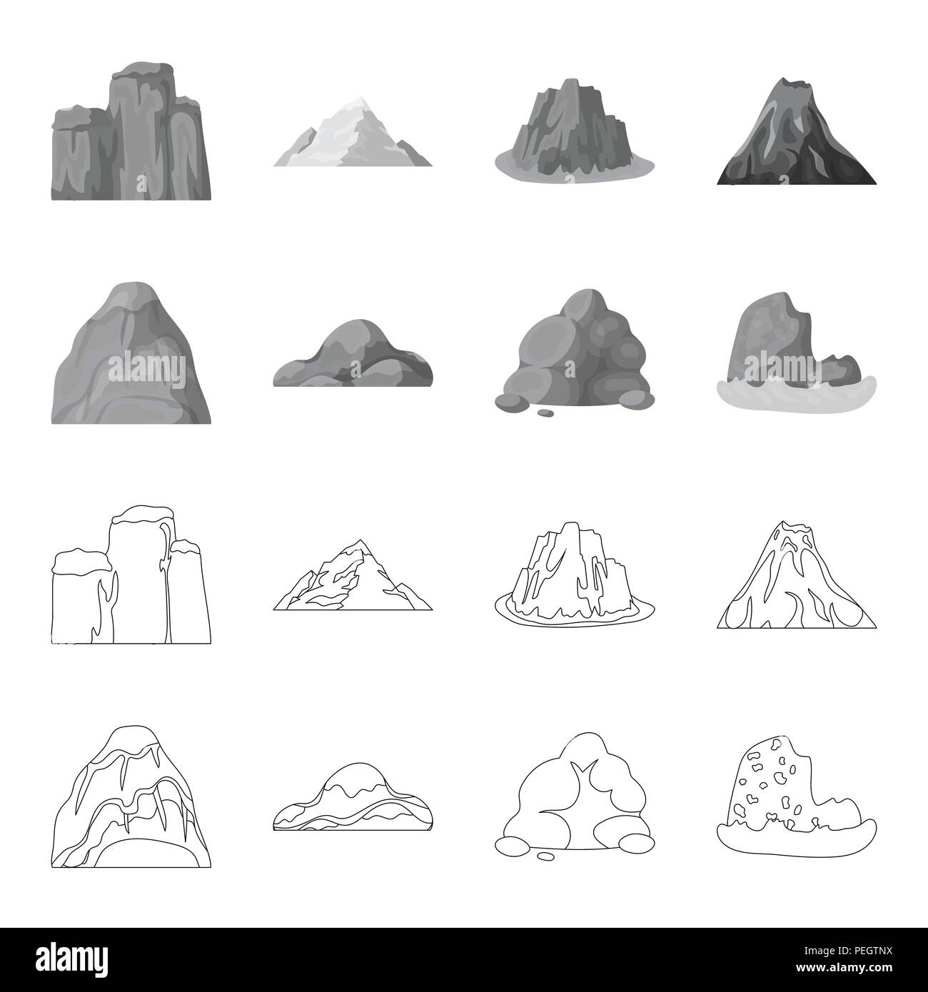 Lava boulders Stock Vector Images - Alamy