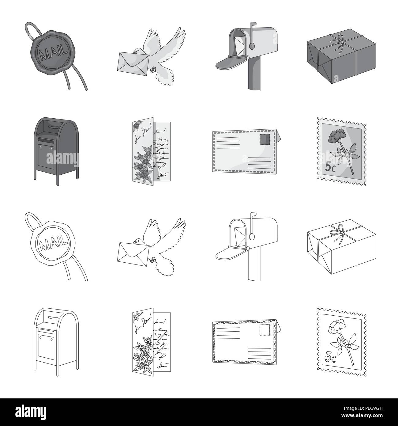 Posta box Stock Vector Images - Alamy