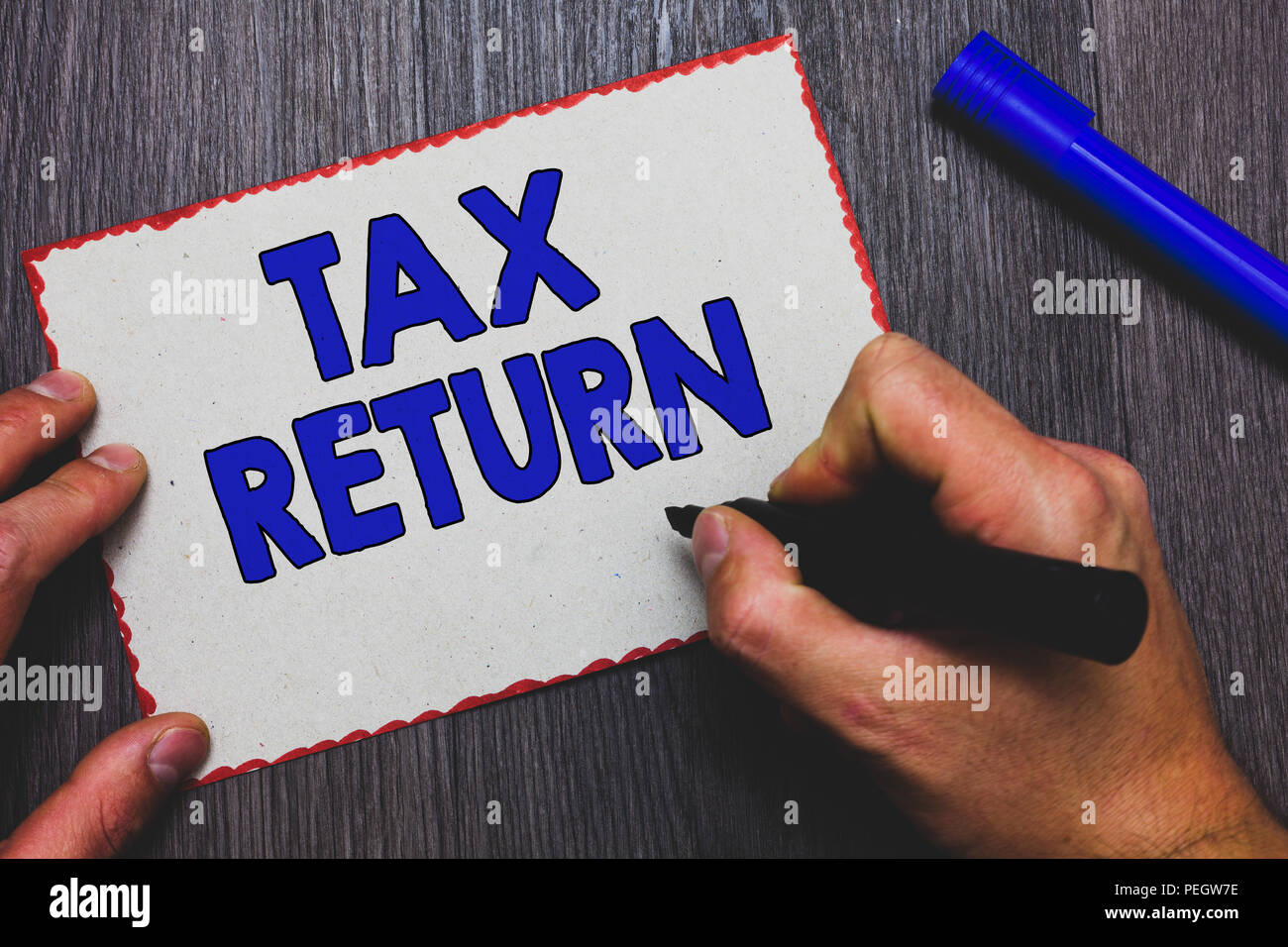 Writing note showing Tax Return. Business photo showcasing which ...