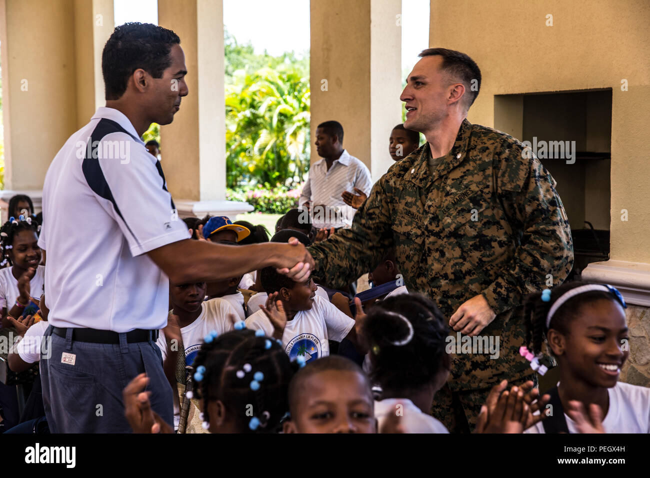 U.S. Marine Corps Lt. Col. John Lehman, a civil affairs officer ...
