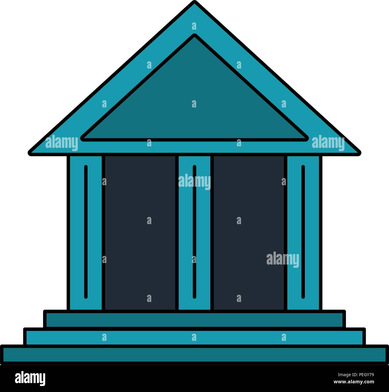 Bank building symbol Stock Vector Image & Art - Alamy