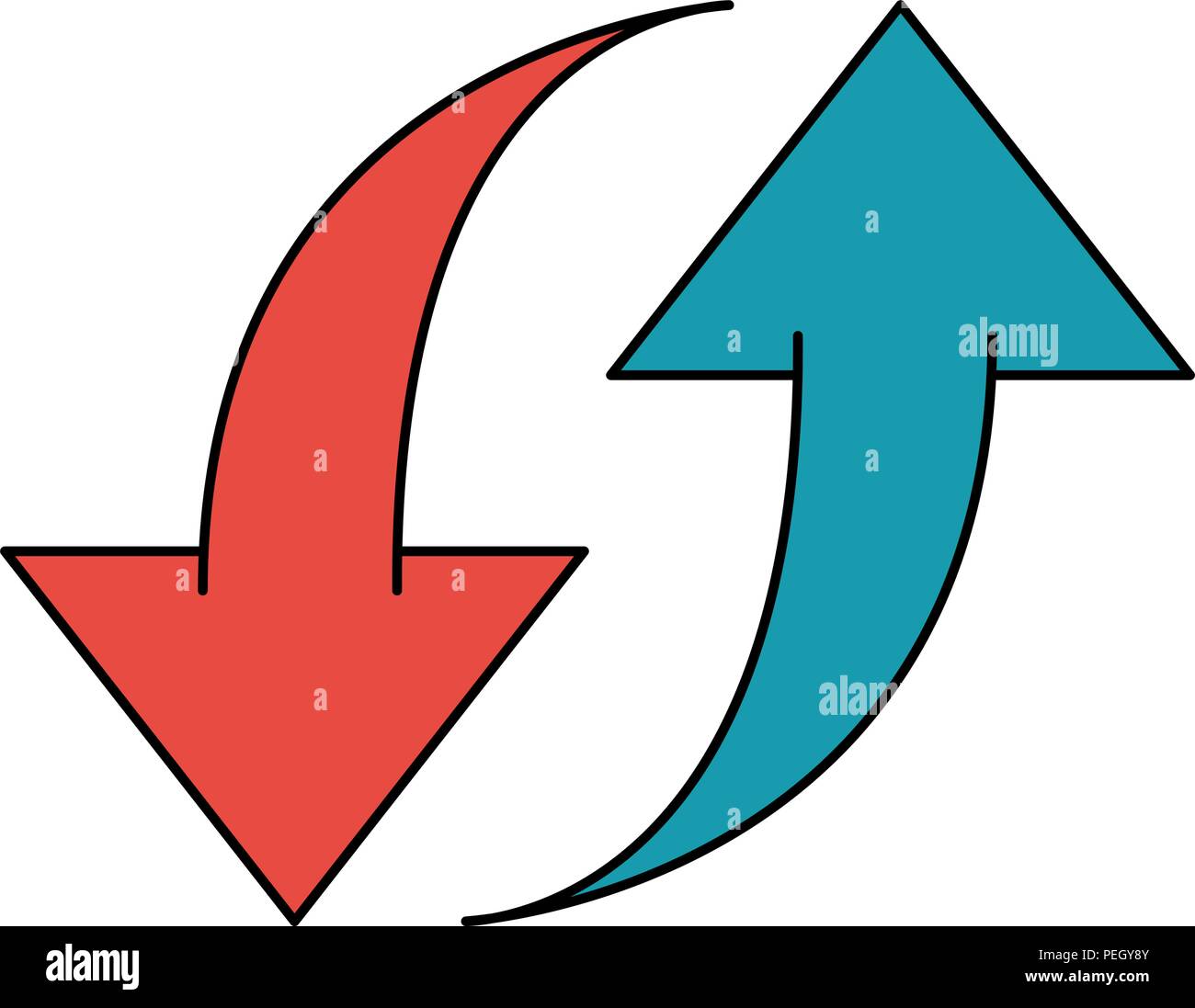 Upload and download symbol Stock Vector Image & Art - Alamy