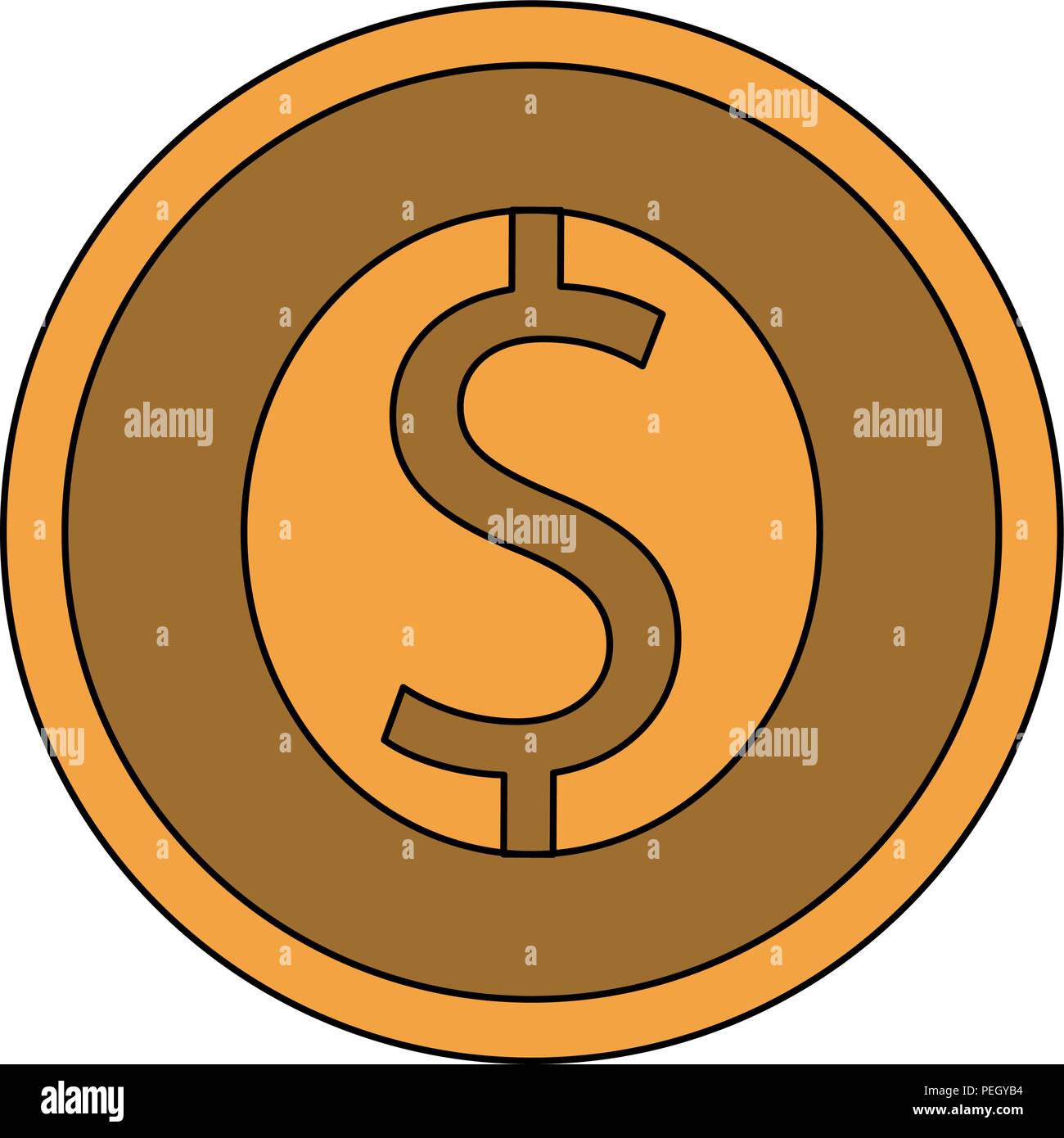 Coin money symbol Stock Vector Image & Art - Alamy