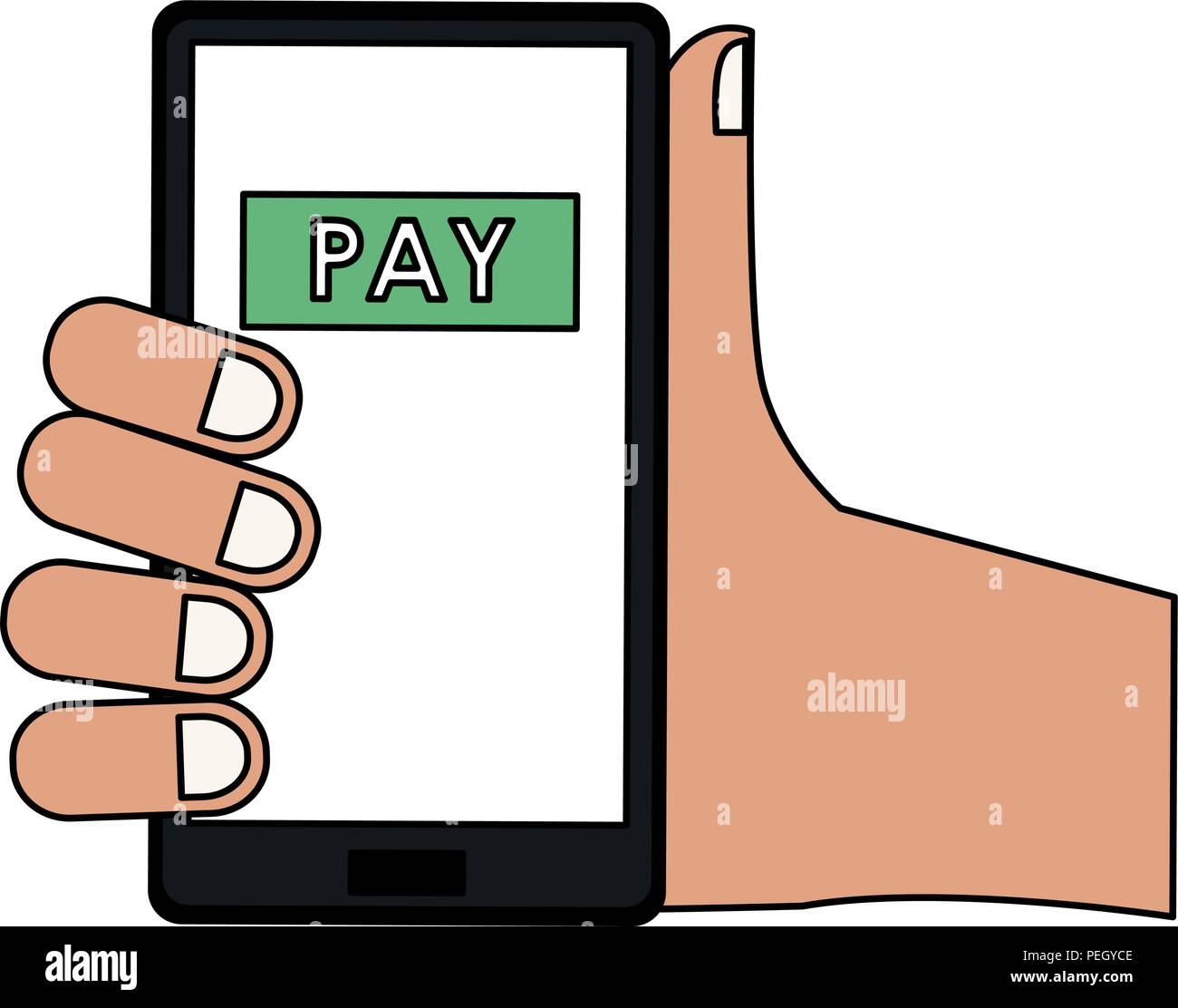 Hands mobile phone from Stock Vector Images - Alamy