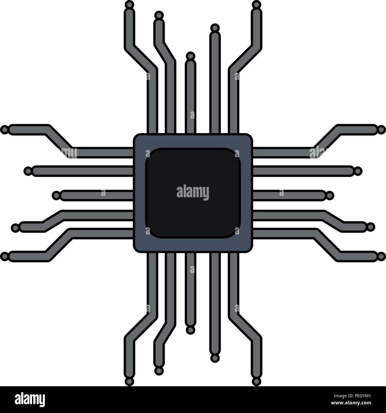 Microchip processor symbol Stock Vector Image & Art - Alamy