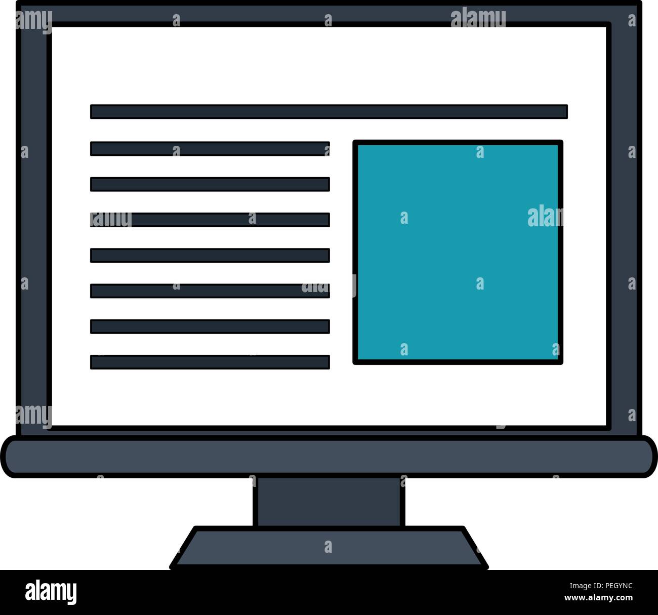 Computer screen technology Stock Vector Image & Art - Alamy