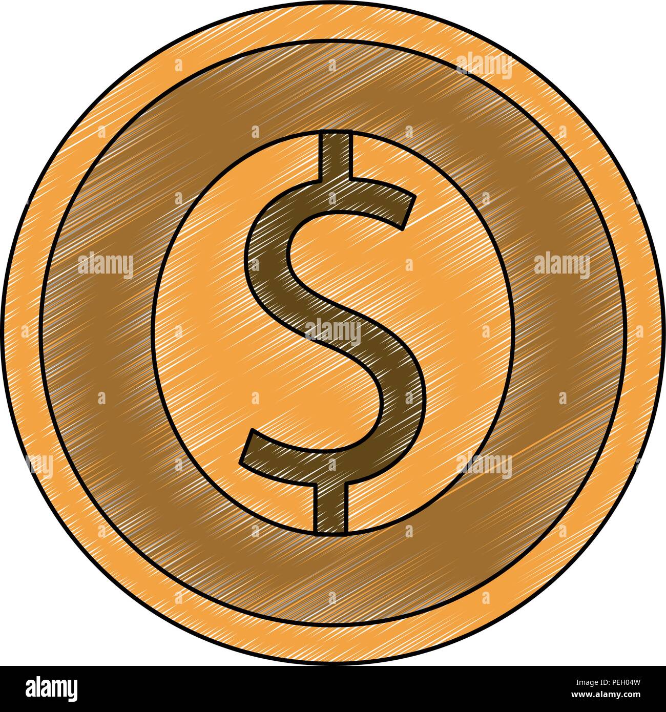 Coin money symbol scribble Stock Vector Image & Art - Alamy
