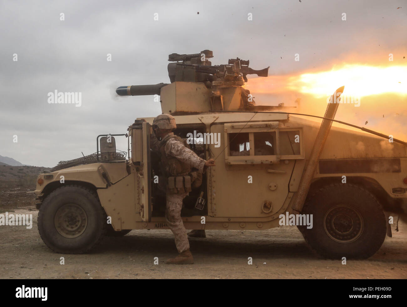 A U.S. Marine with the Combined Anti-Armor Team (CAAT) within Battalion ...