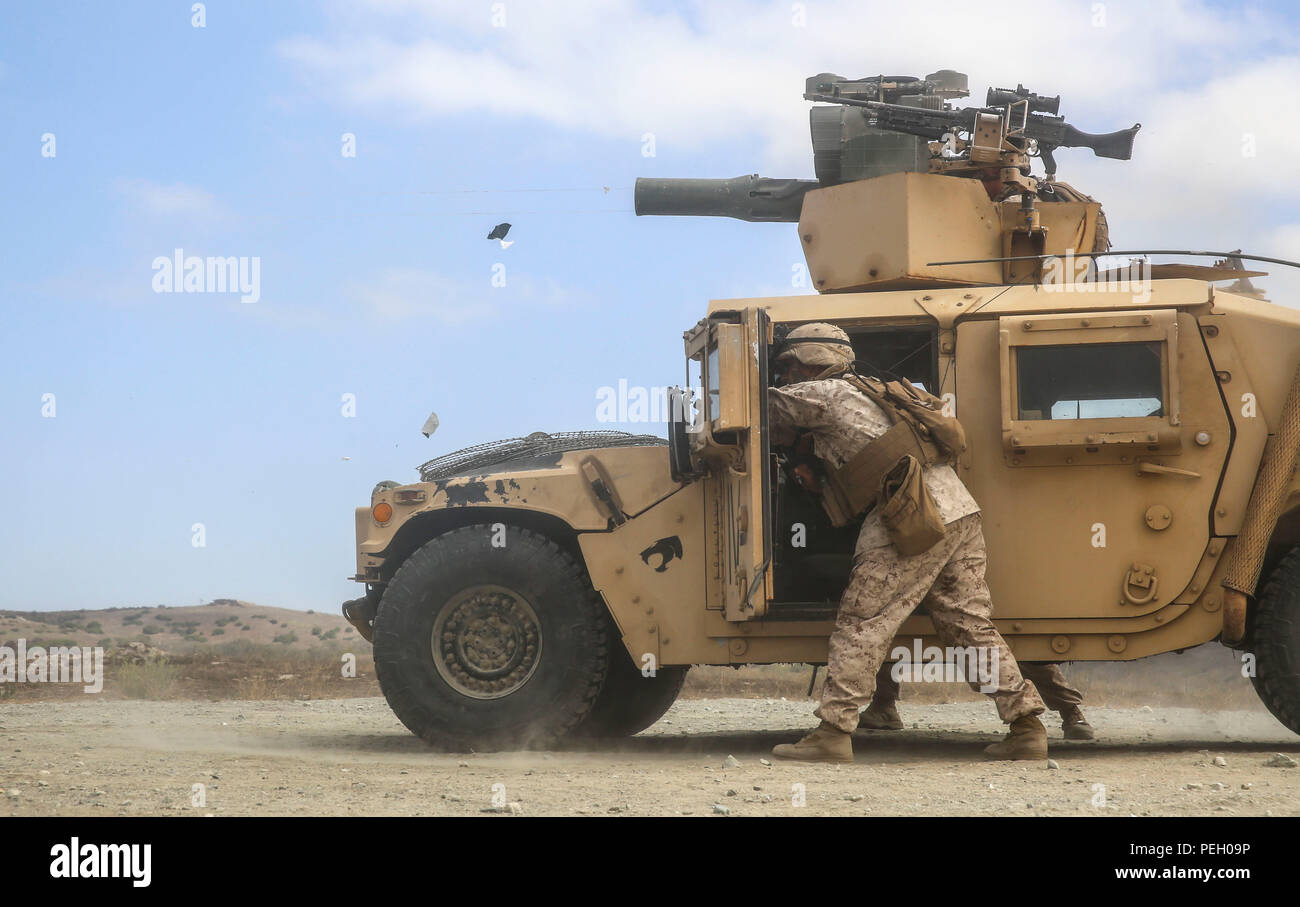 U.S. Marines with the Combined Anti-Armor Team (CAAT) within Battalion ...