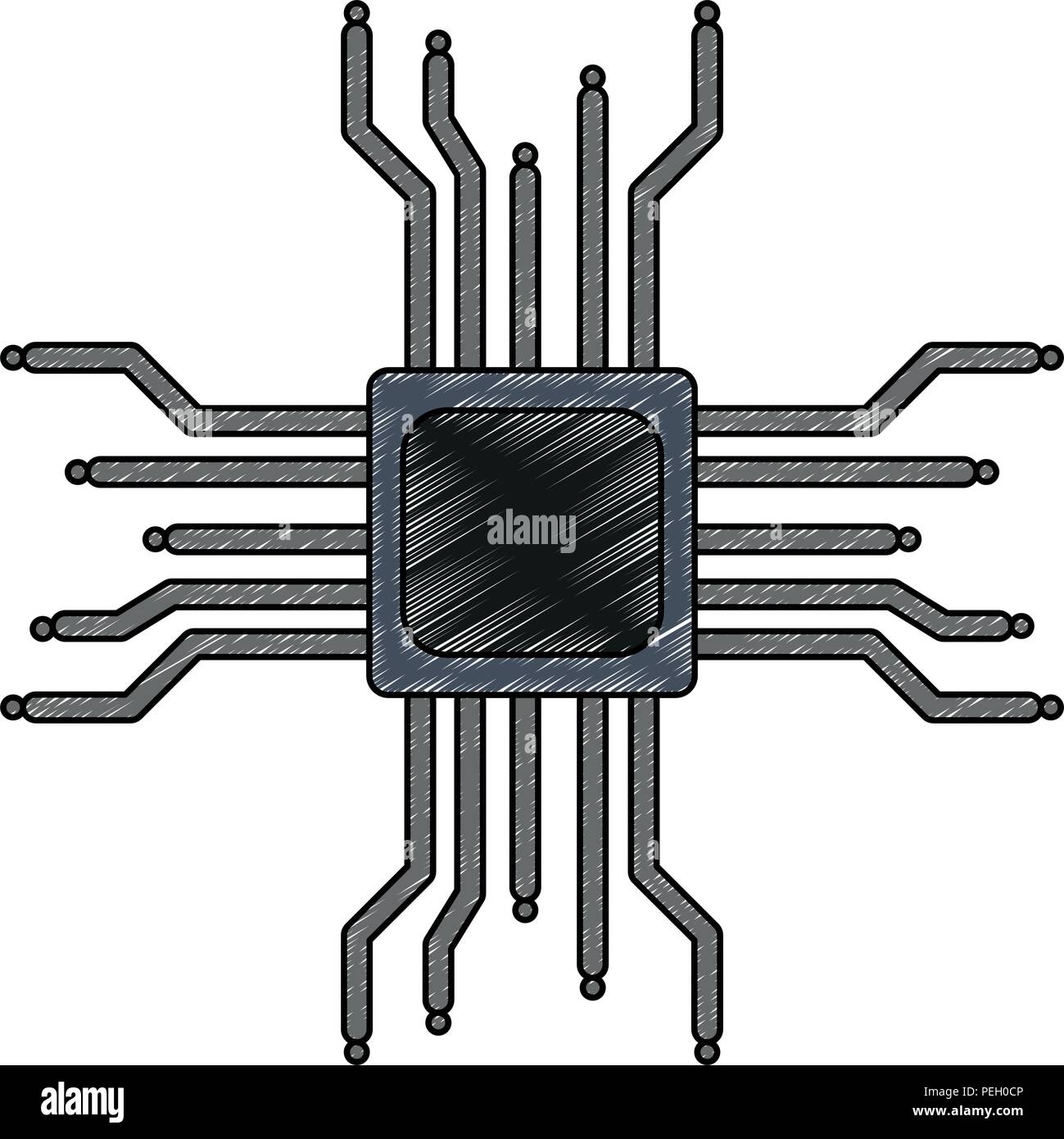 Cpu Icon Microprocessor Processor Symbol High Resolution Stock