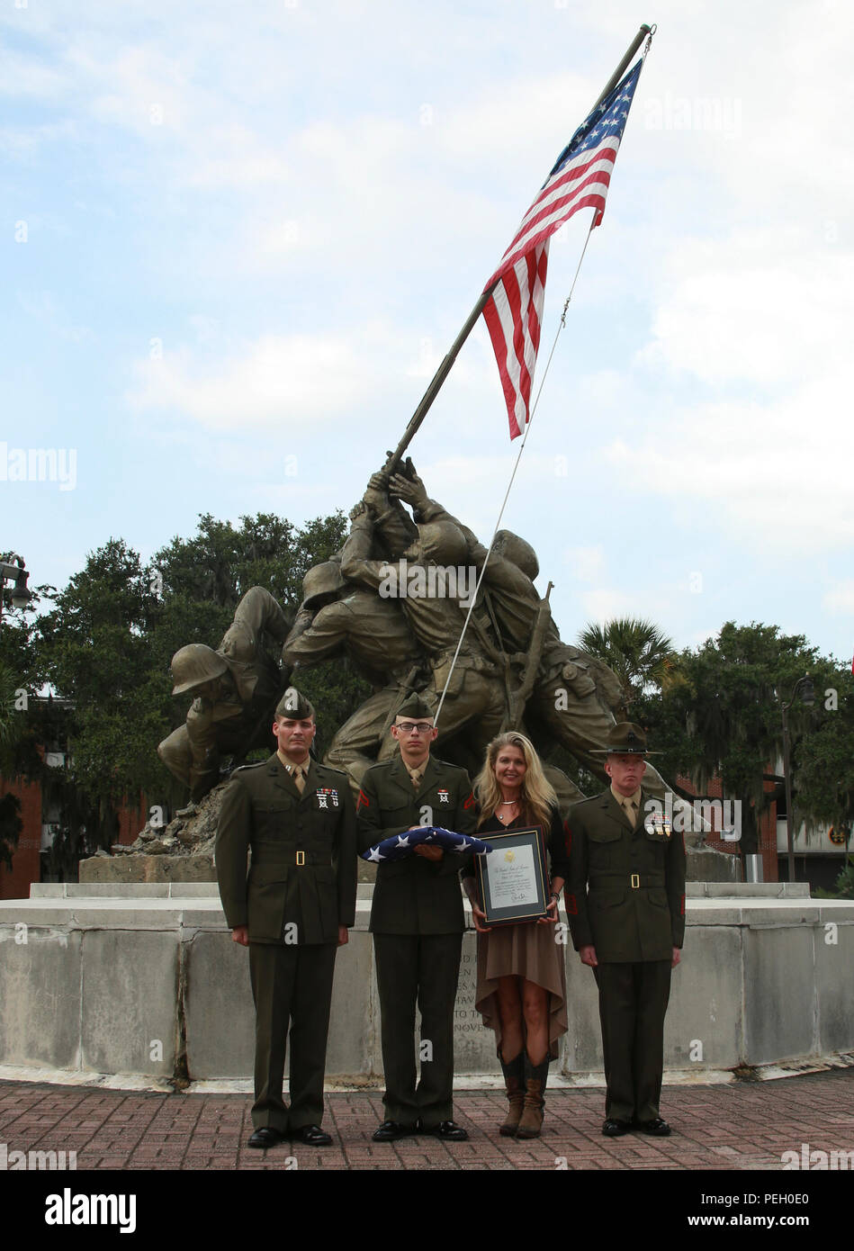 U.S. Marine Capt. Shane R. Mott (left), company commander, and U.S ...