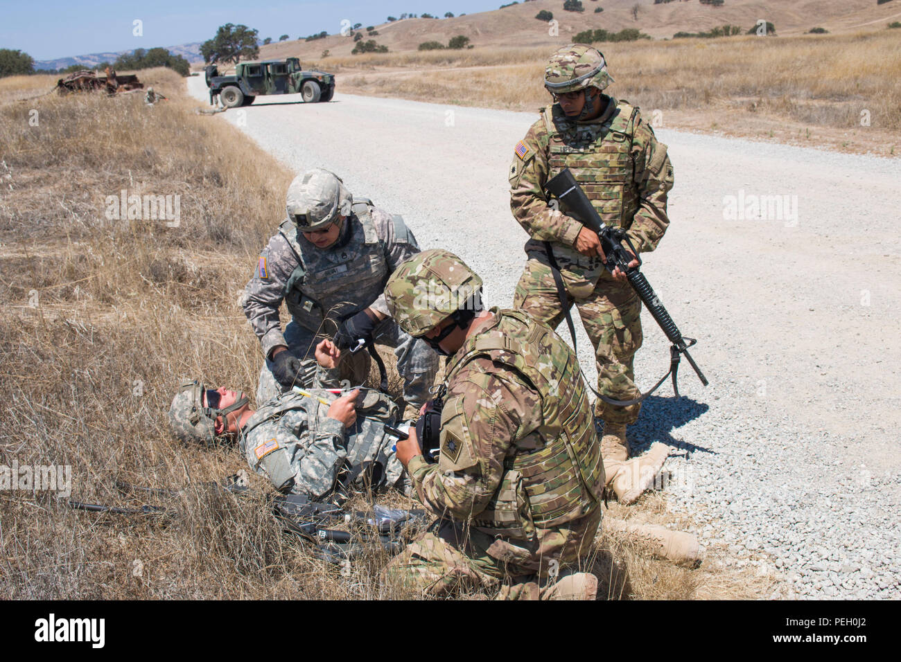 California Army National Guard Soldiers from Headquarters and ...