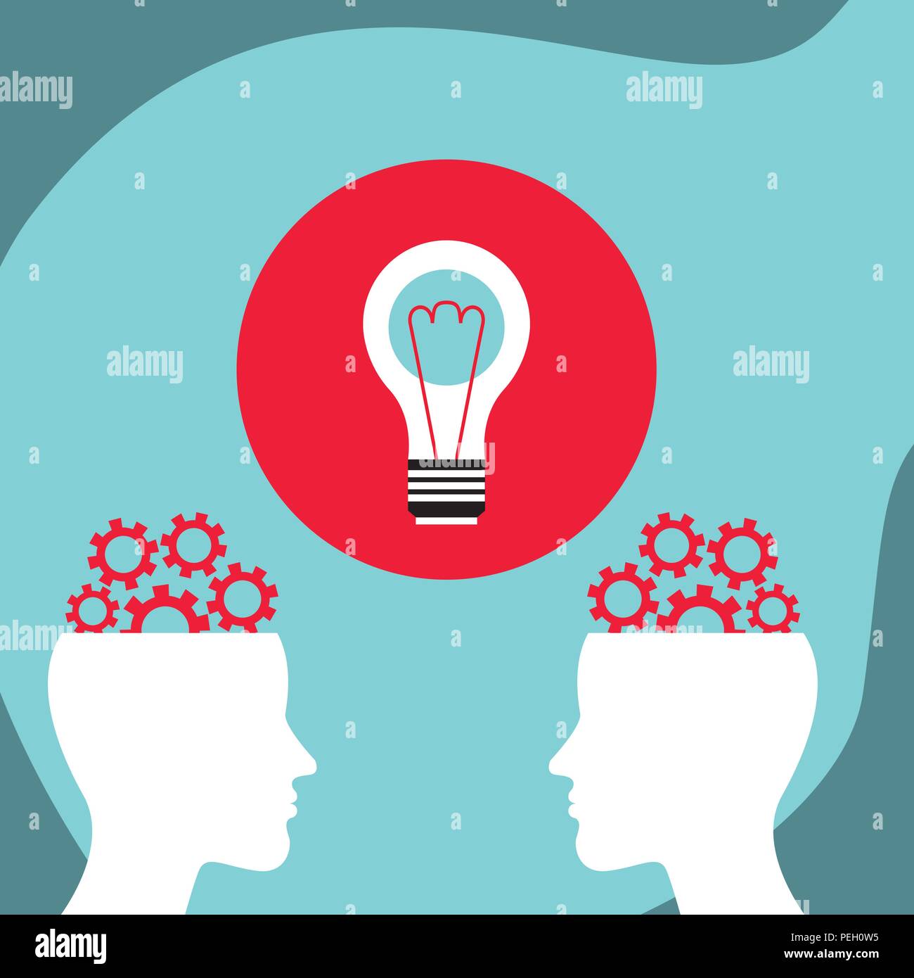 Business man communication, conversation. Bright ideas concept Stock ...