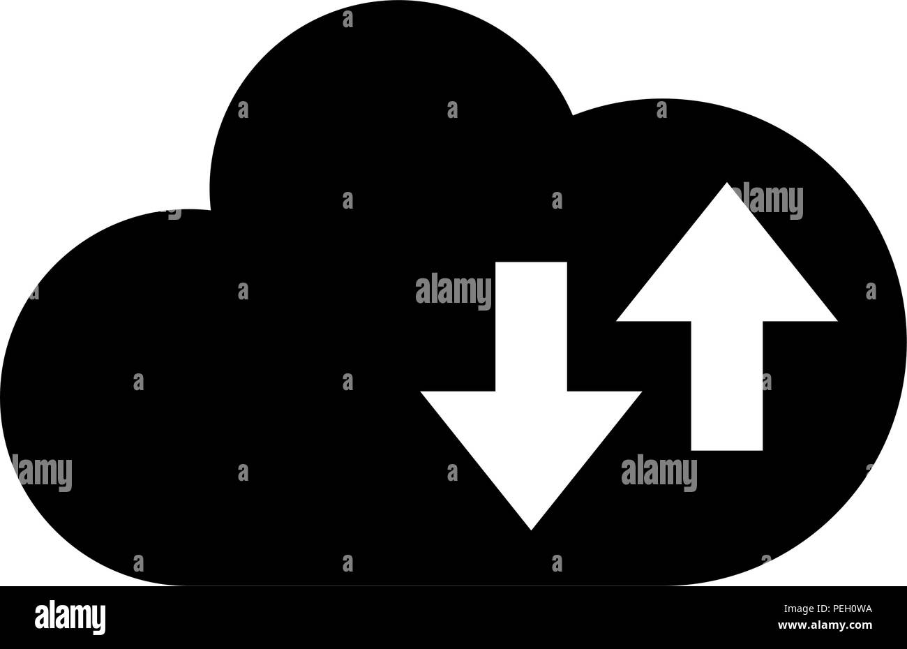 Cloud computing symbol in black and white Stock Vector Image & Art - Alamy