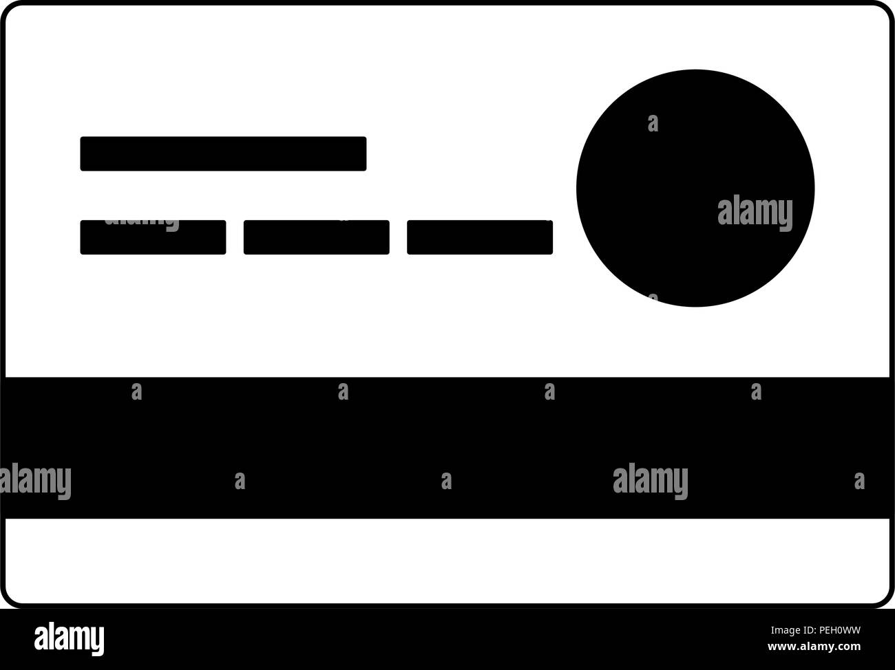 Credit card symbol in black and white Stock Vector Image & Art - Alamy