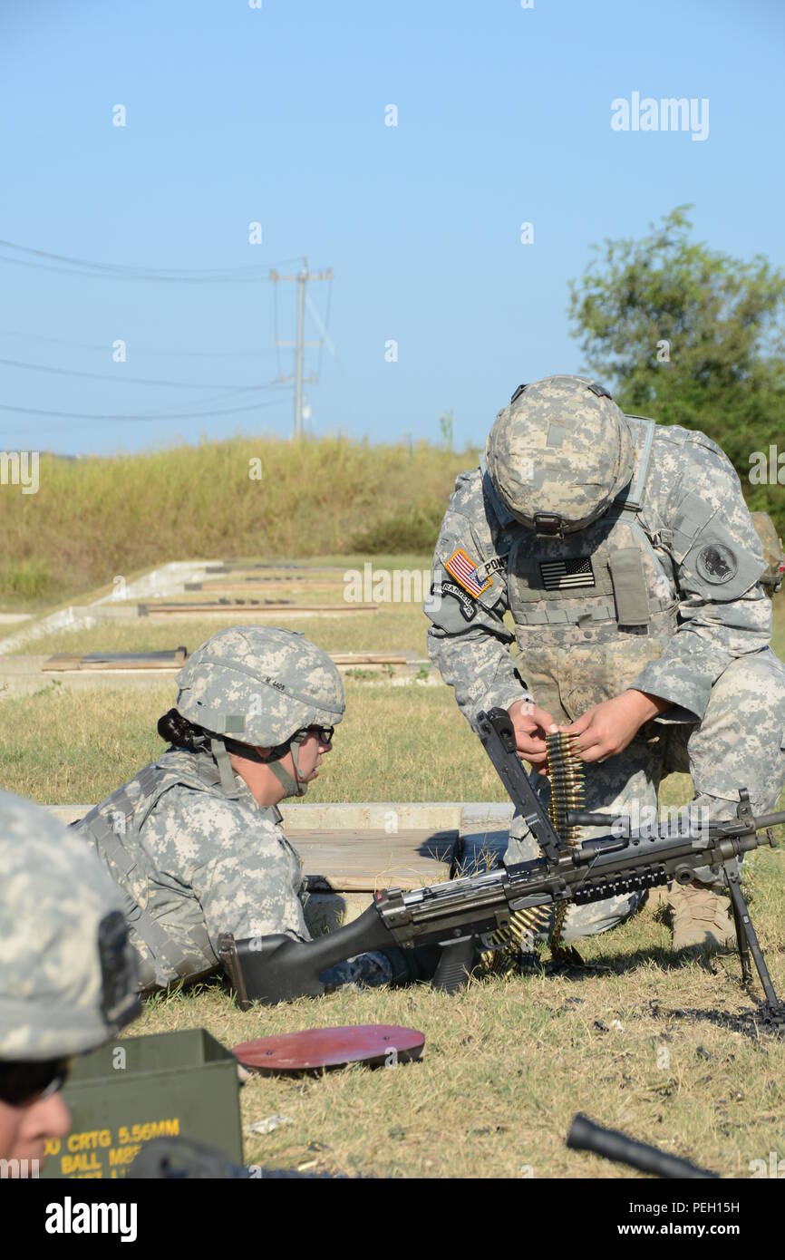 Sgt. Robert Pontious (right), a Soldier assigned to U.S. Army South's ...